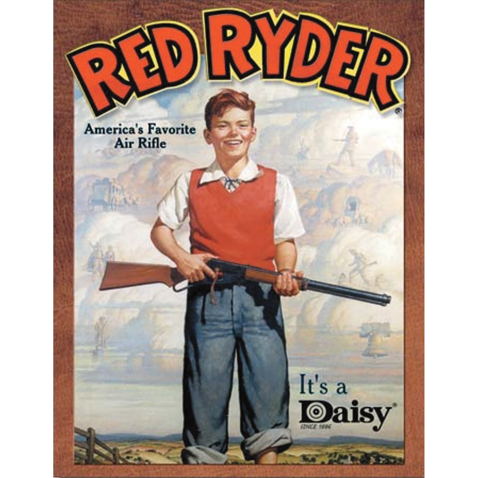 Desperate Enterprises Daisy Red Ryder Collectible Metal Sign, Model ...