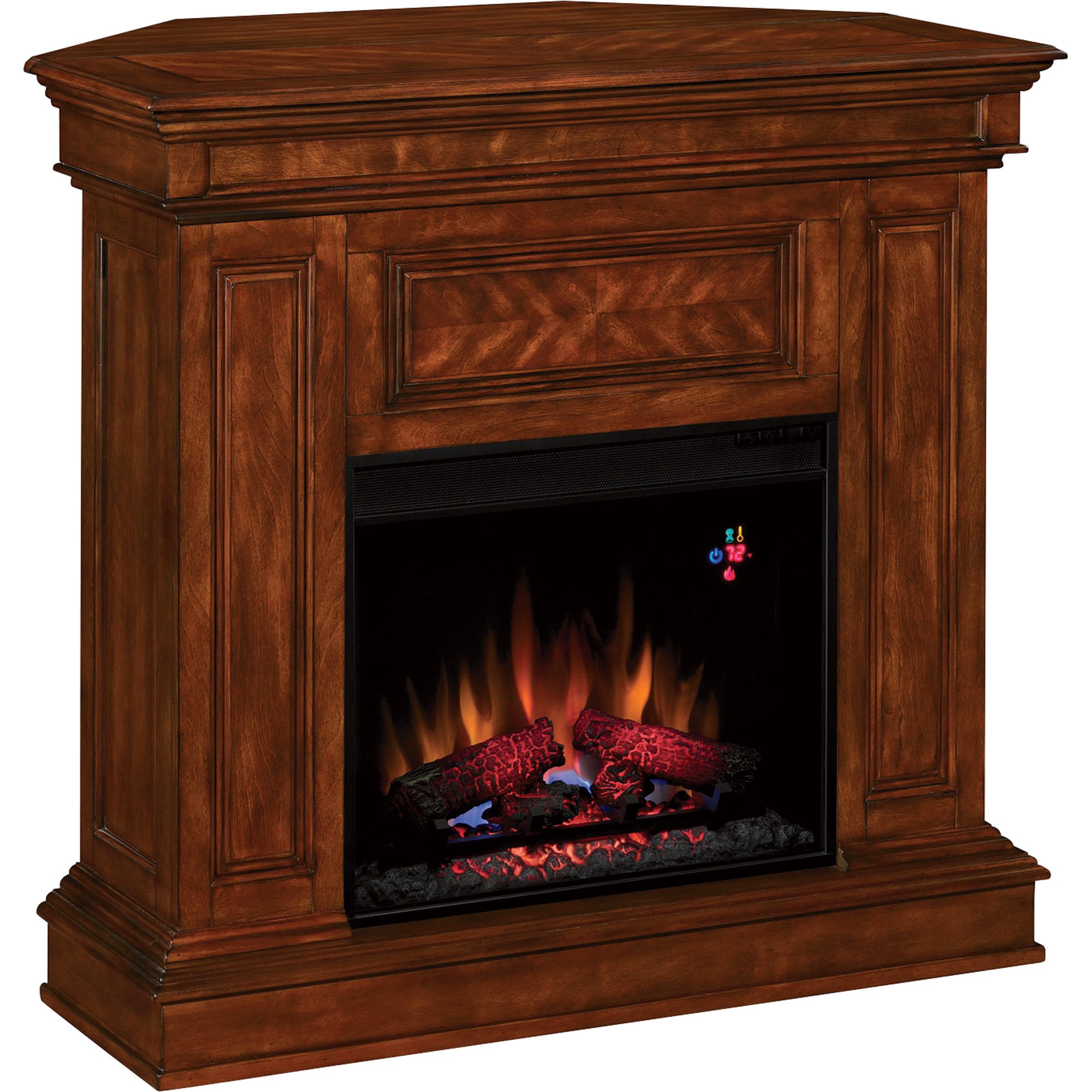 Chimney Free Phoenix Mantle Electric Fireplace — Dual Position, Walnut ...