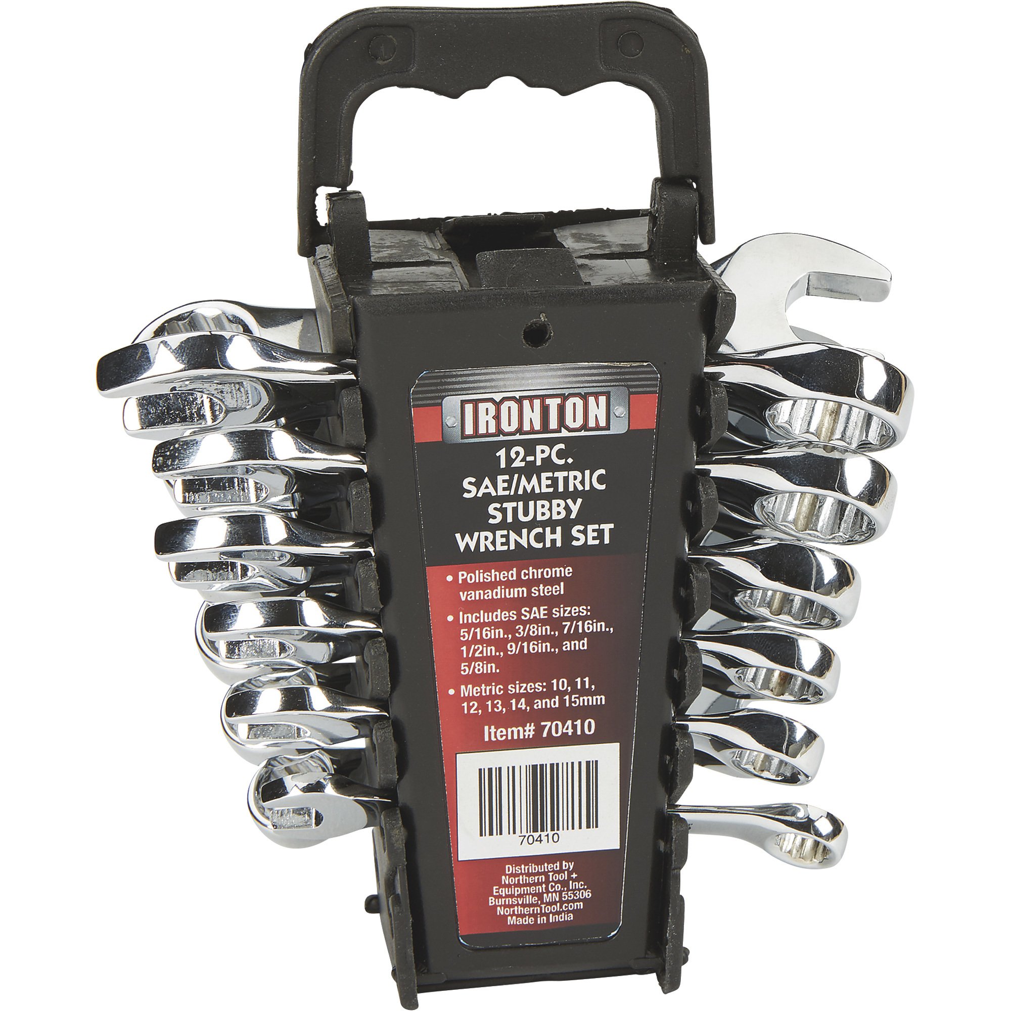 Ironton SAE/Metric Stubby Wrench Set — 12-Pc. | Northern Tool