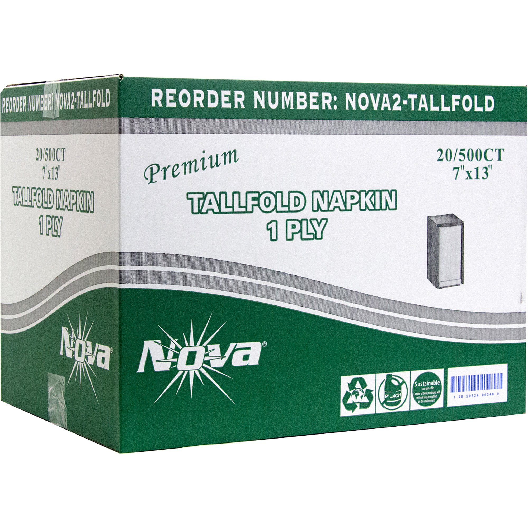 Empress Nova2 Tallfold 1-Ply Dispenser Napkins — 10,000 Pack, 6in.L x ...