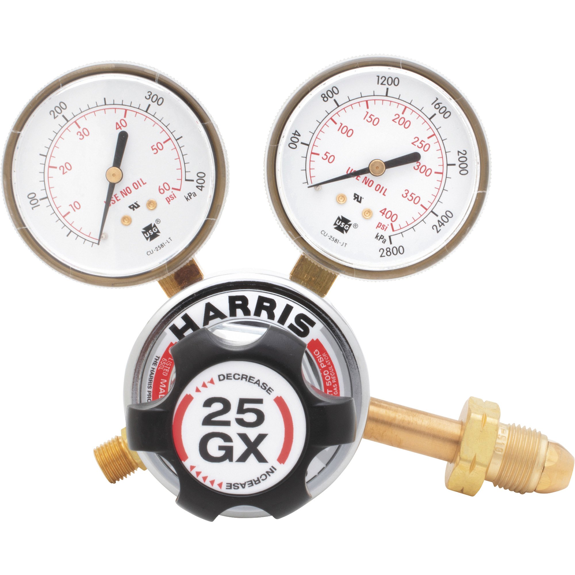 Harris Premium Single-Stage Industrial Regulator — Acetylene, 300RZ PSI ...