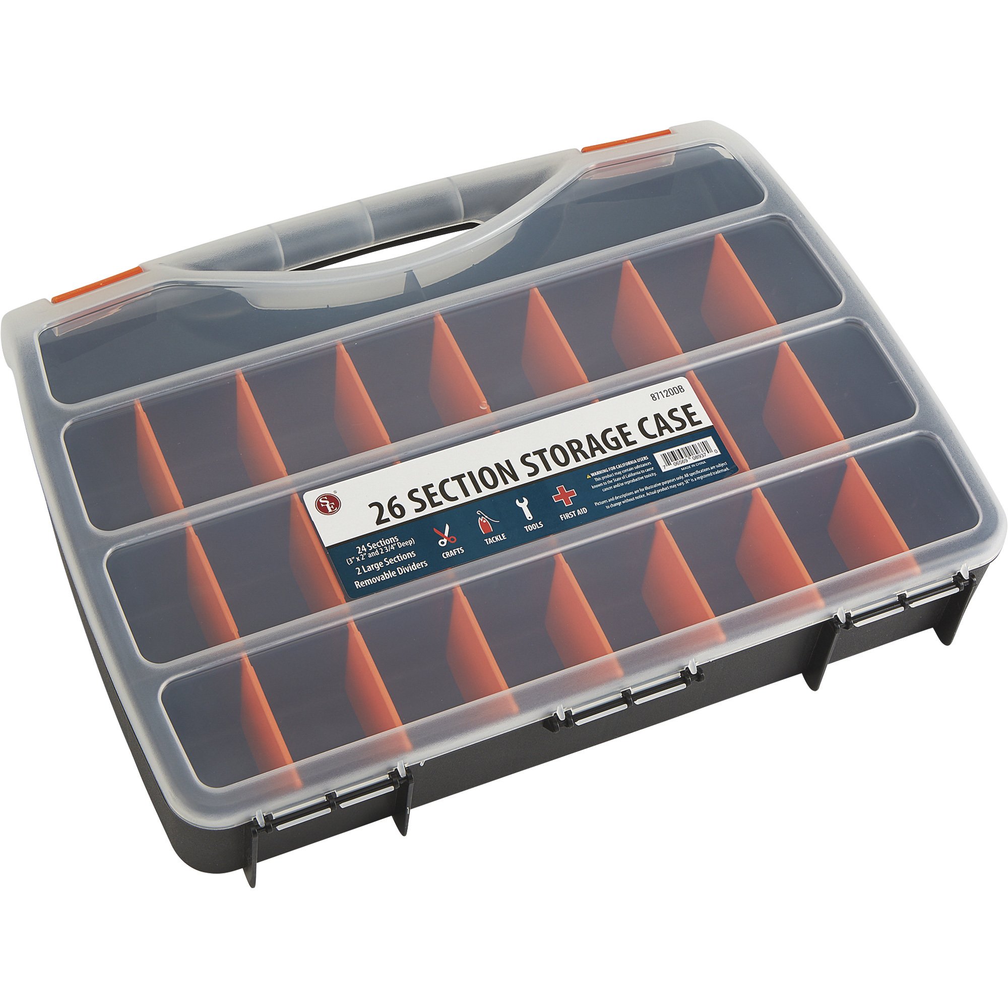 26-Section Plastic Storage Box — 18in. x 13in. | Northern Tool