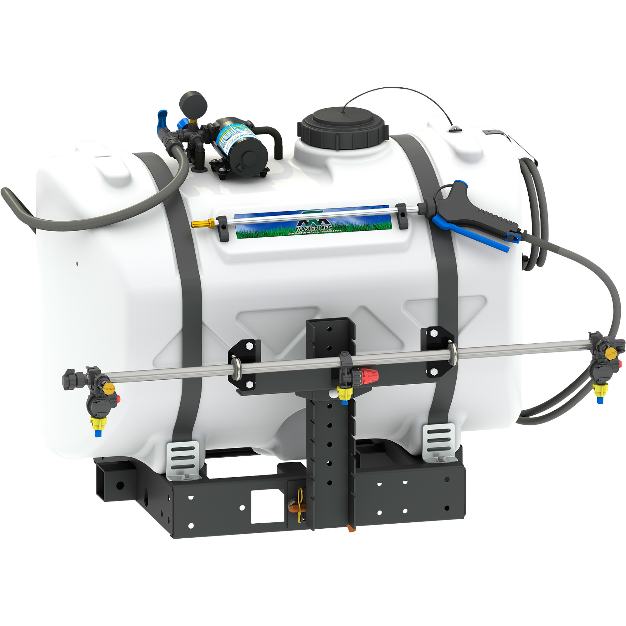 Master MFG UTV Mount Broadcast and Spot Sprayer, 60-Gallon Capacity, 2. ...