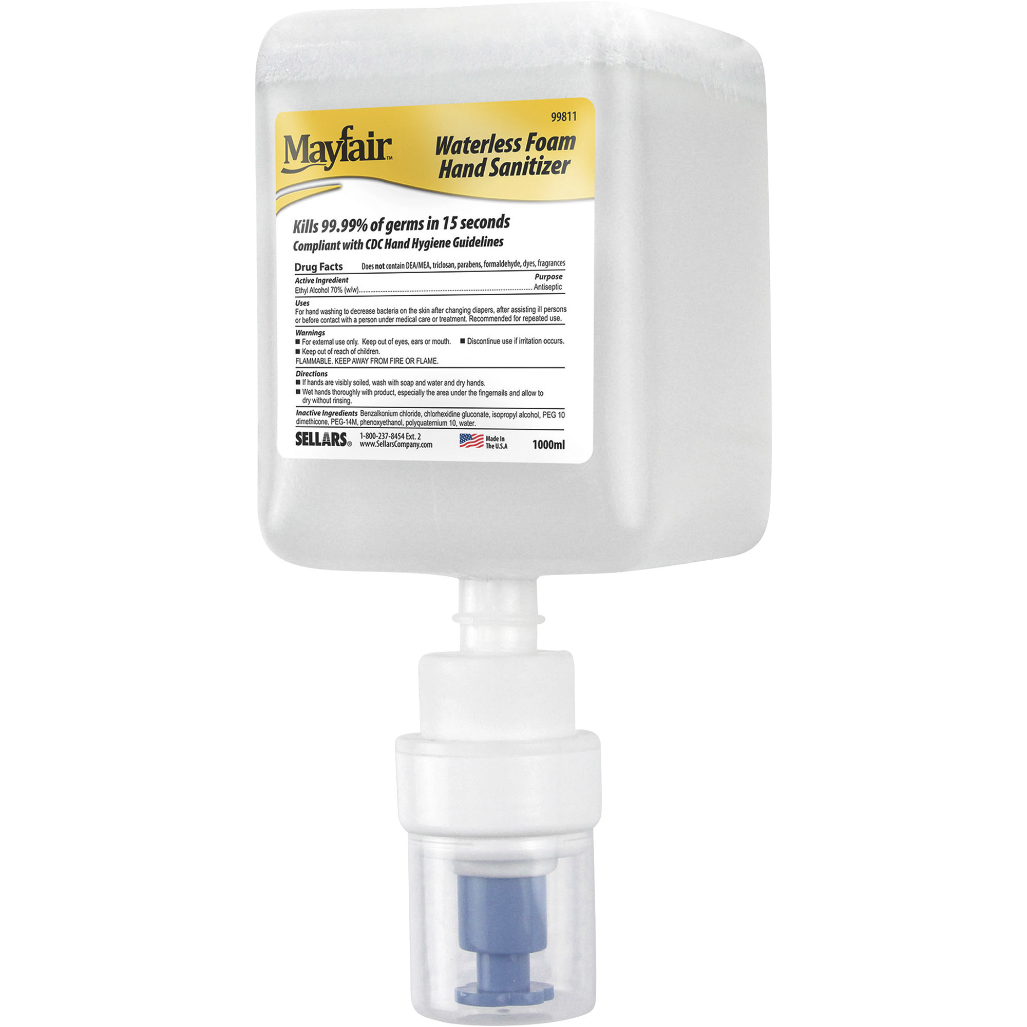 Mayfair Foaming Hand Sanitizer with Alcohol, 6 Refill Bottles ...