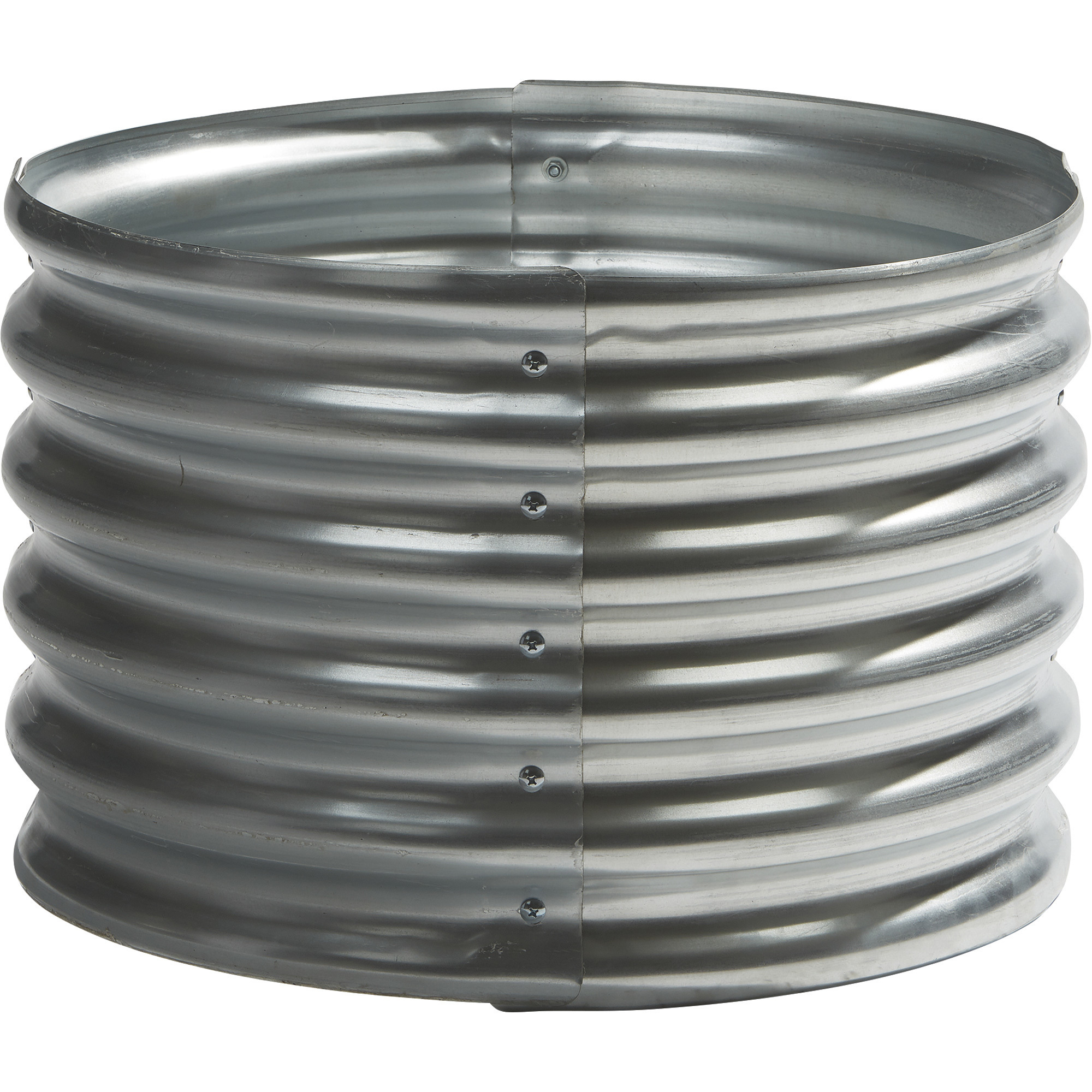 Galvanized Steel Round Raised Garden Planter Bed — 2ft. dia. x 1ft.H ...