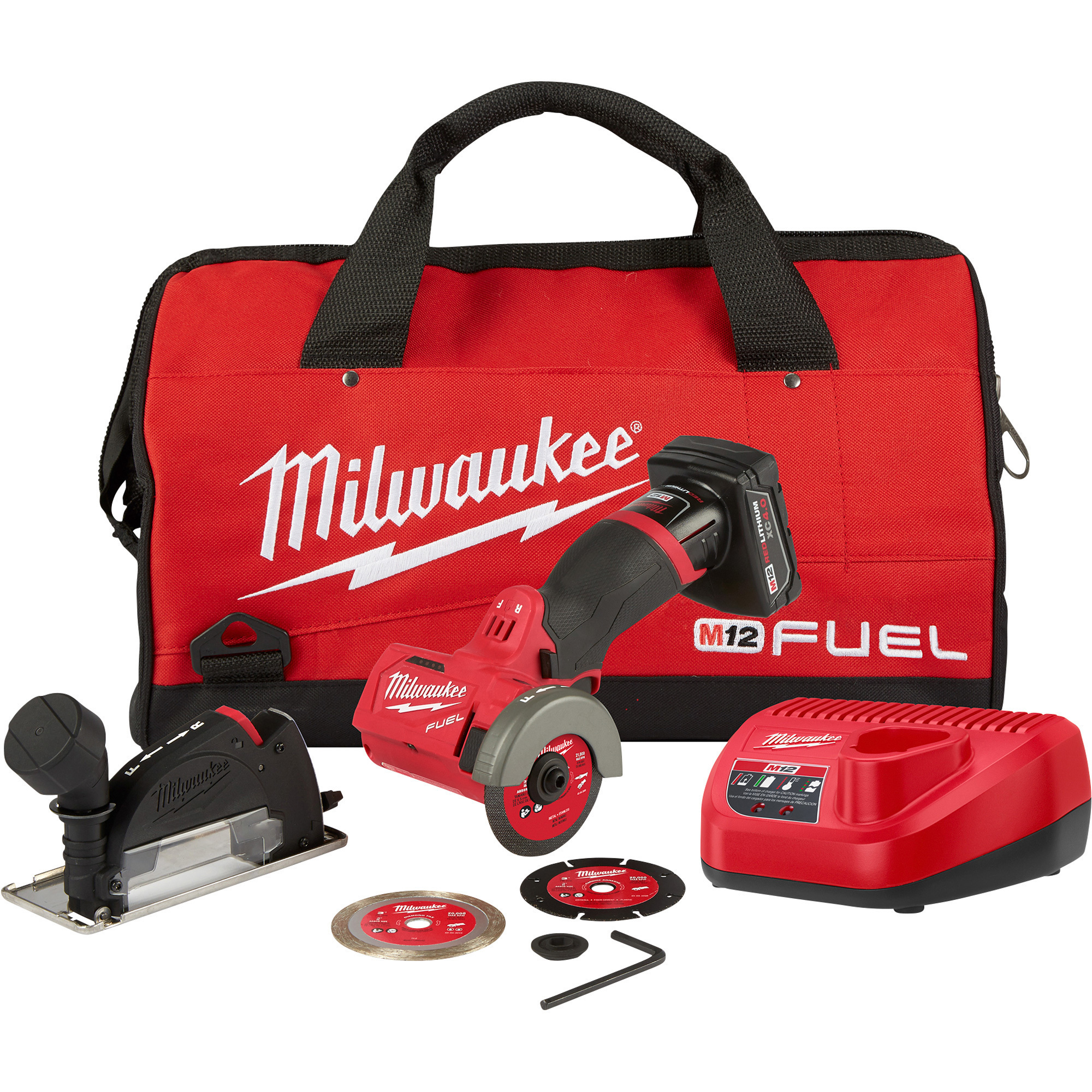 Milwaukee M12 FUEL 3in. Compact Cutoff Tool Kit, 1 Battery, 12 Volt ...
