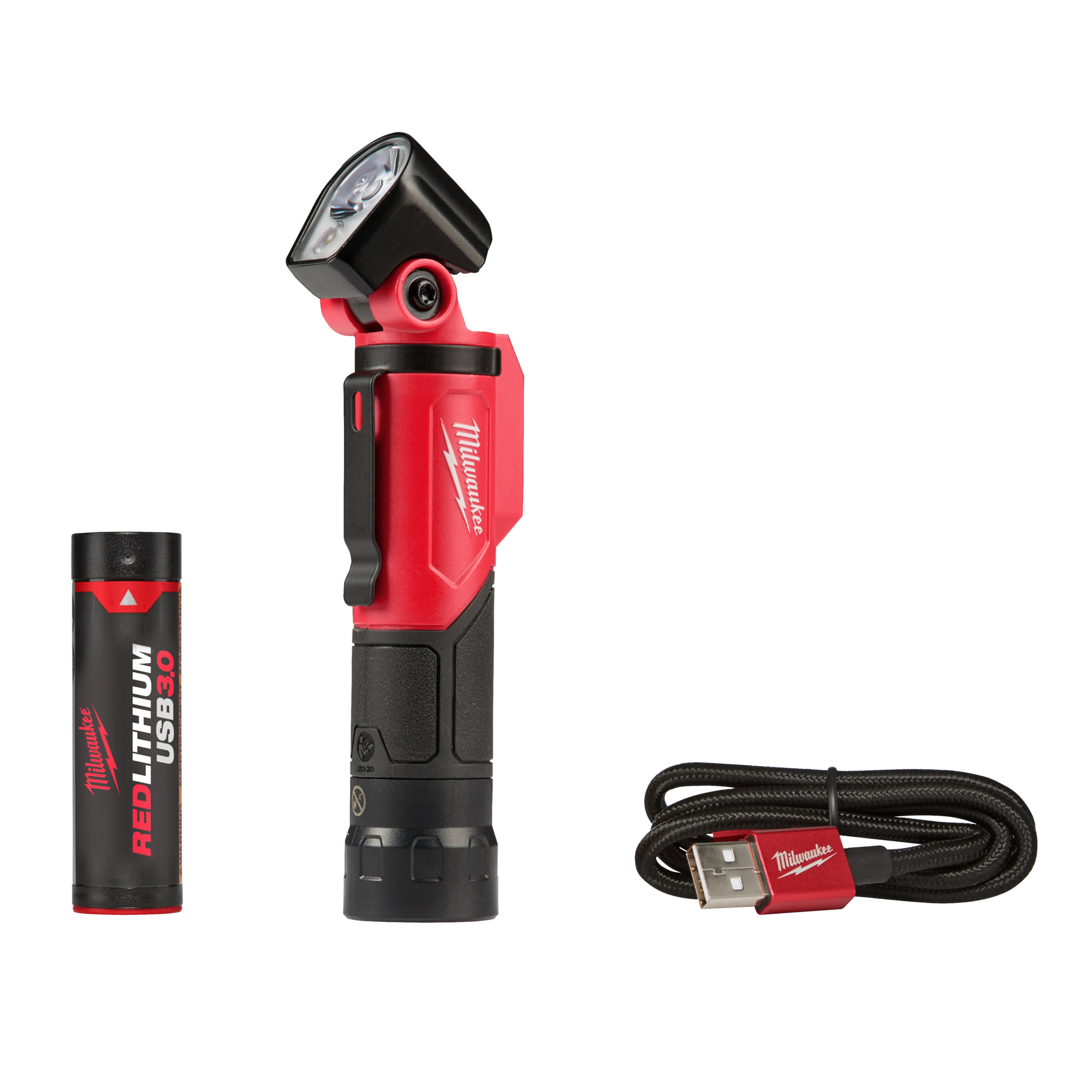 Milwaukee USB Rechargeable Pivoting Flashlight,500 Lumens, Model# 2113 ...