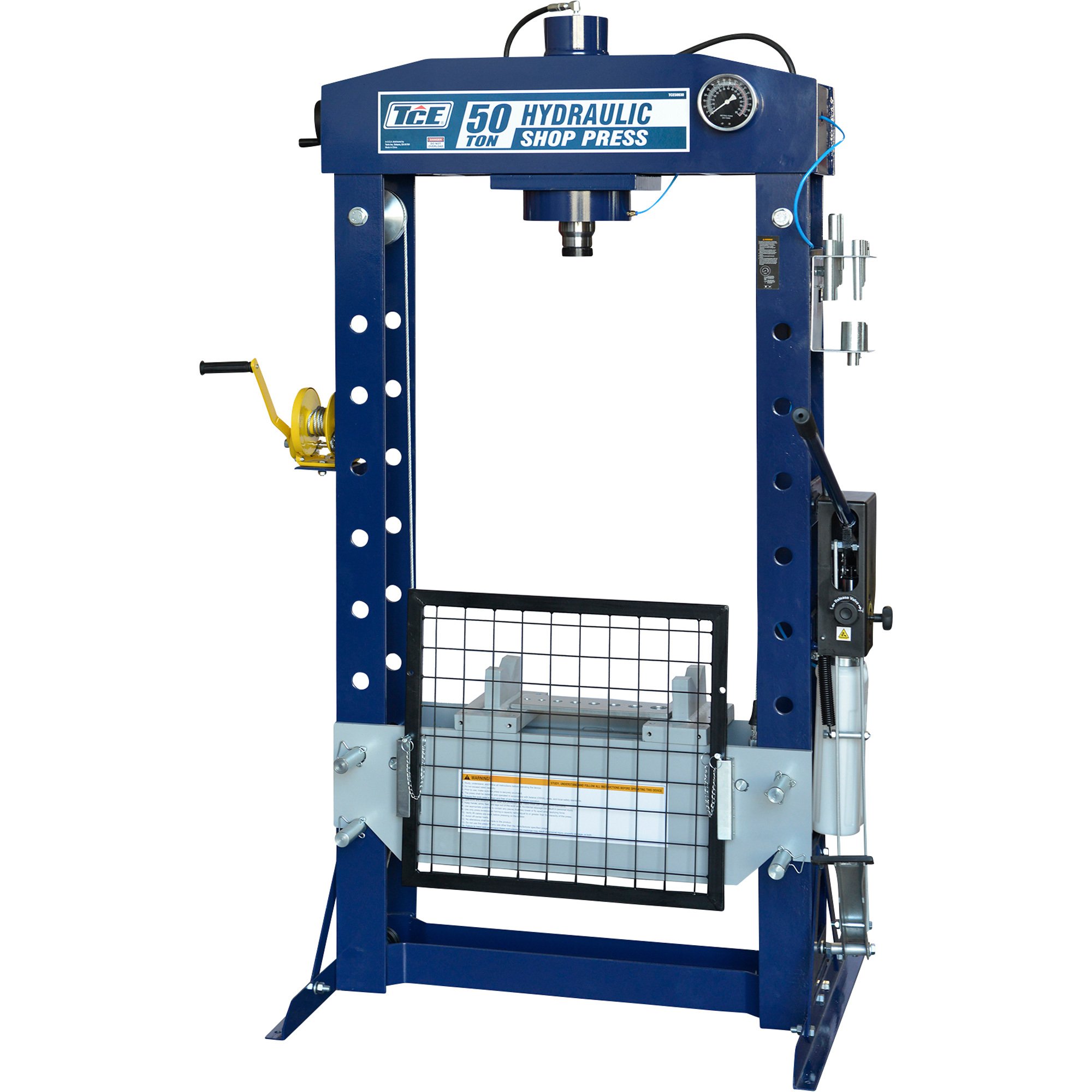 TCE 50-Ton SPEEDY Hydraulic Shop Press with Foot Pump — Model# TCE50030 ...