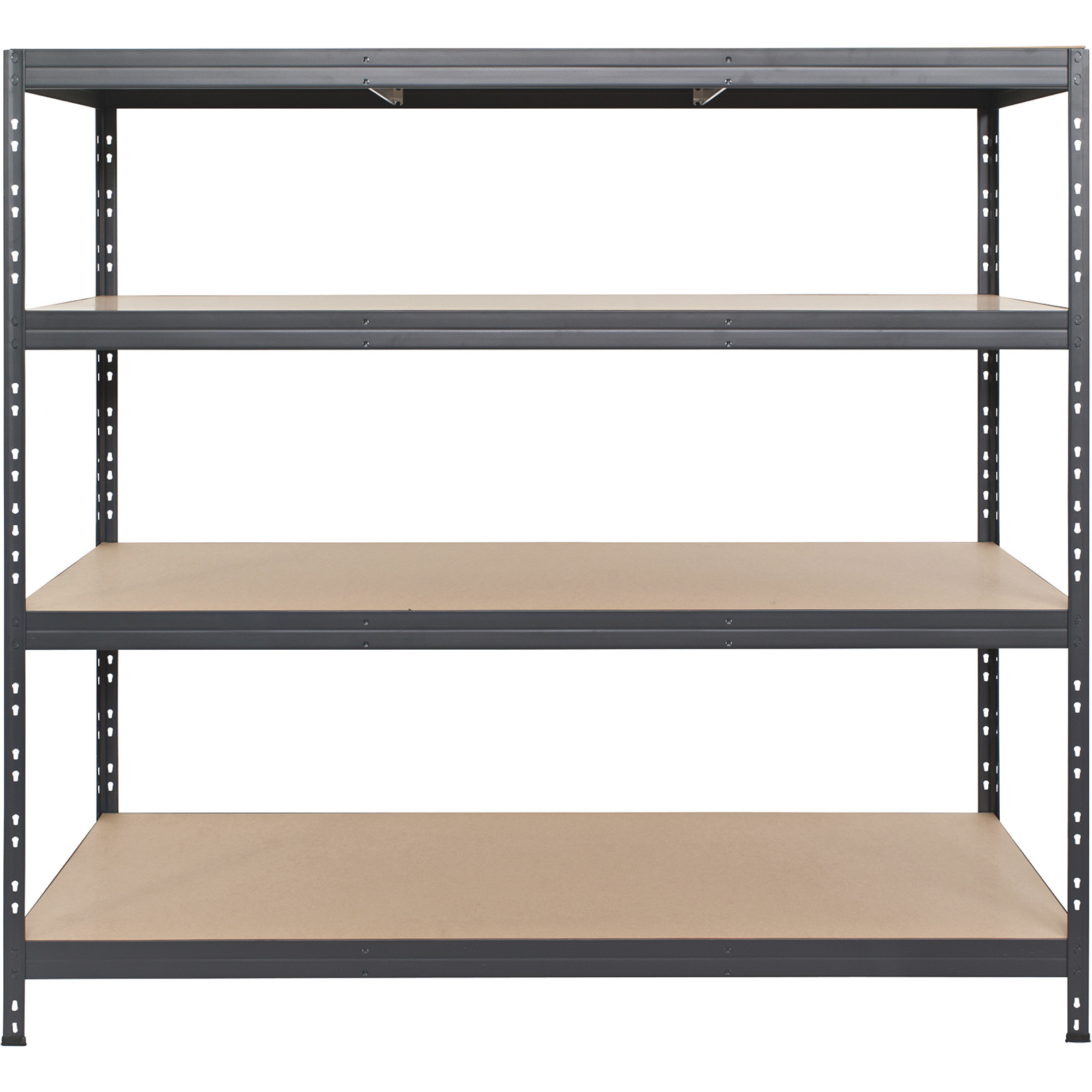 Ironton 4-Tier Heavy-Duty Metal Shelving Rack, 77in.W x 24in.D x 72in.H ...