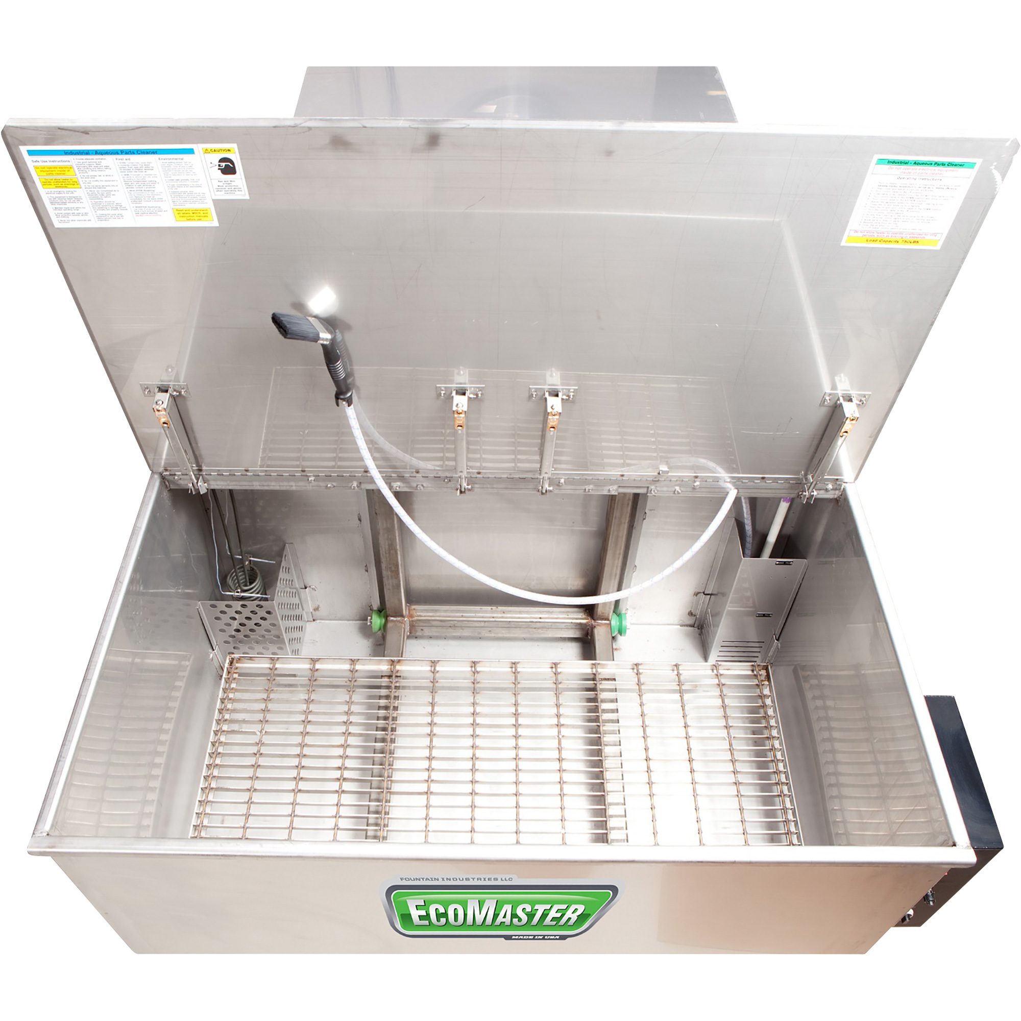 EcoMaster EM150 150-Gallon Aqueous Heated Agitating Lift Parts Washer ...