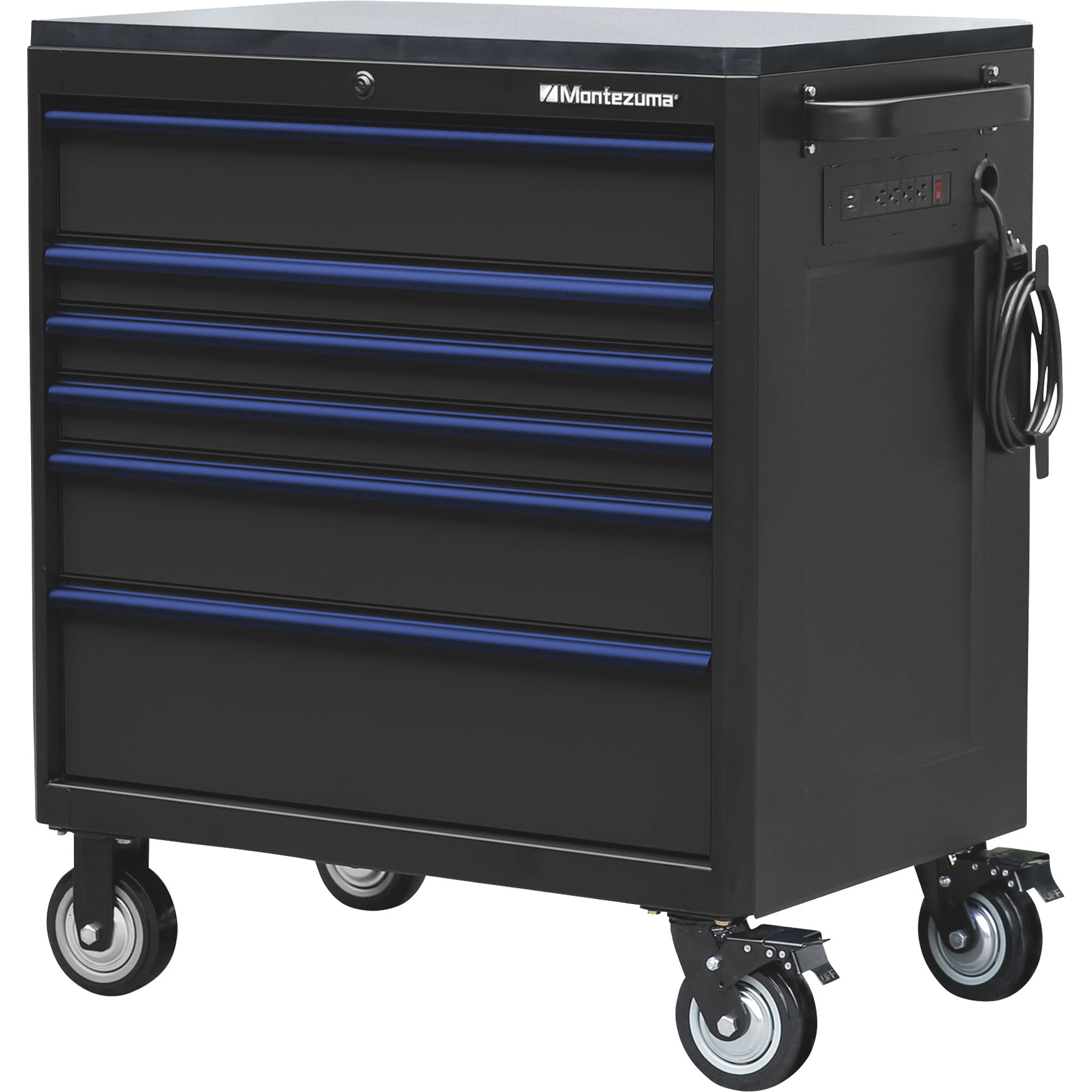 Strongway 7-Drawer Rolling Cabinet — 42in.W x 18in.D x 36.6in.H ...