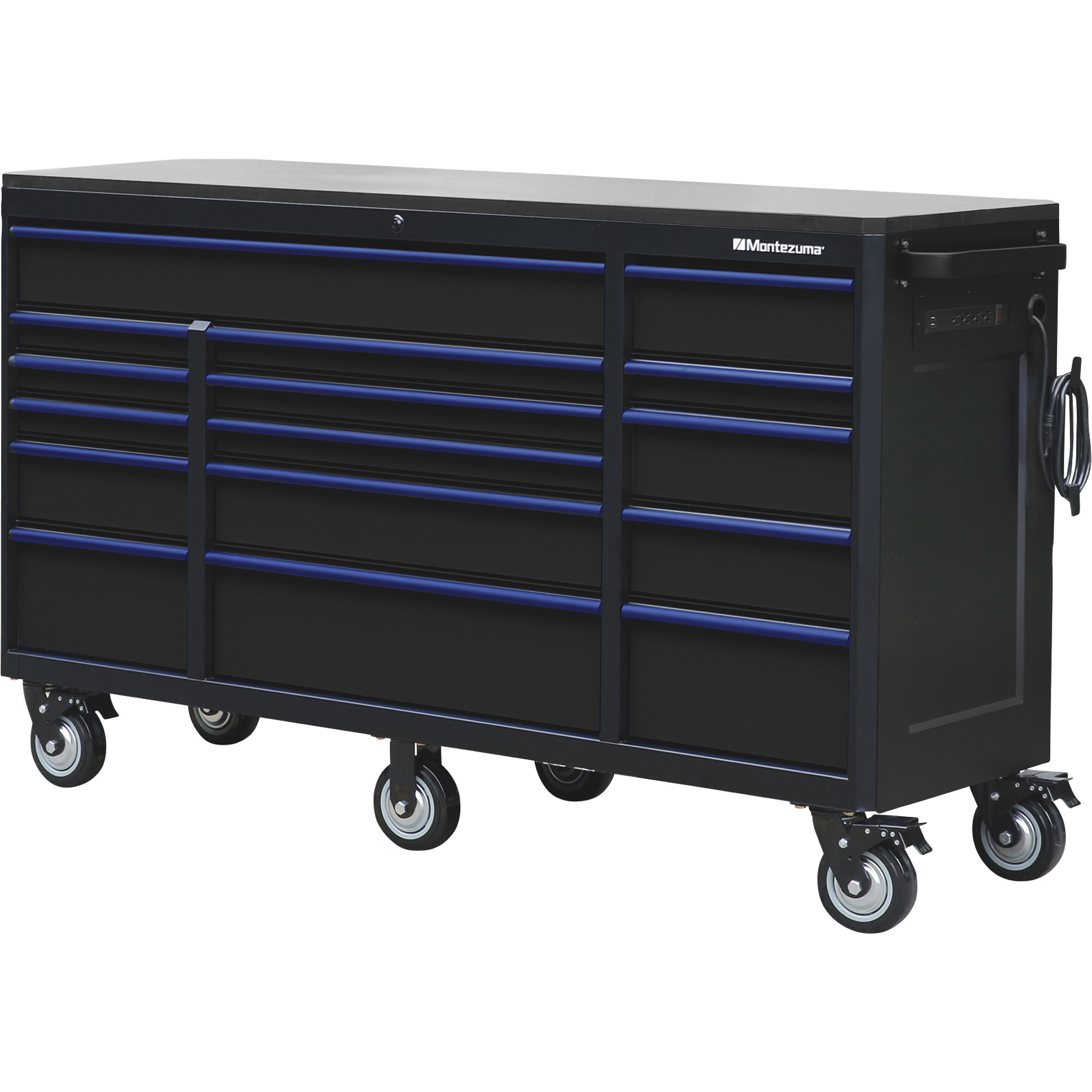 Montezuma 40in. Work Cart — Includes Power Tool Holder, Model# MUC4039B ...