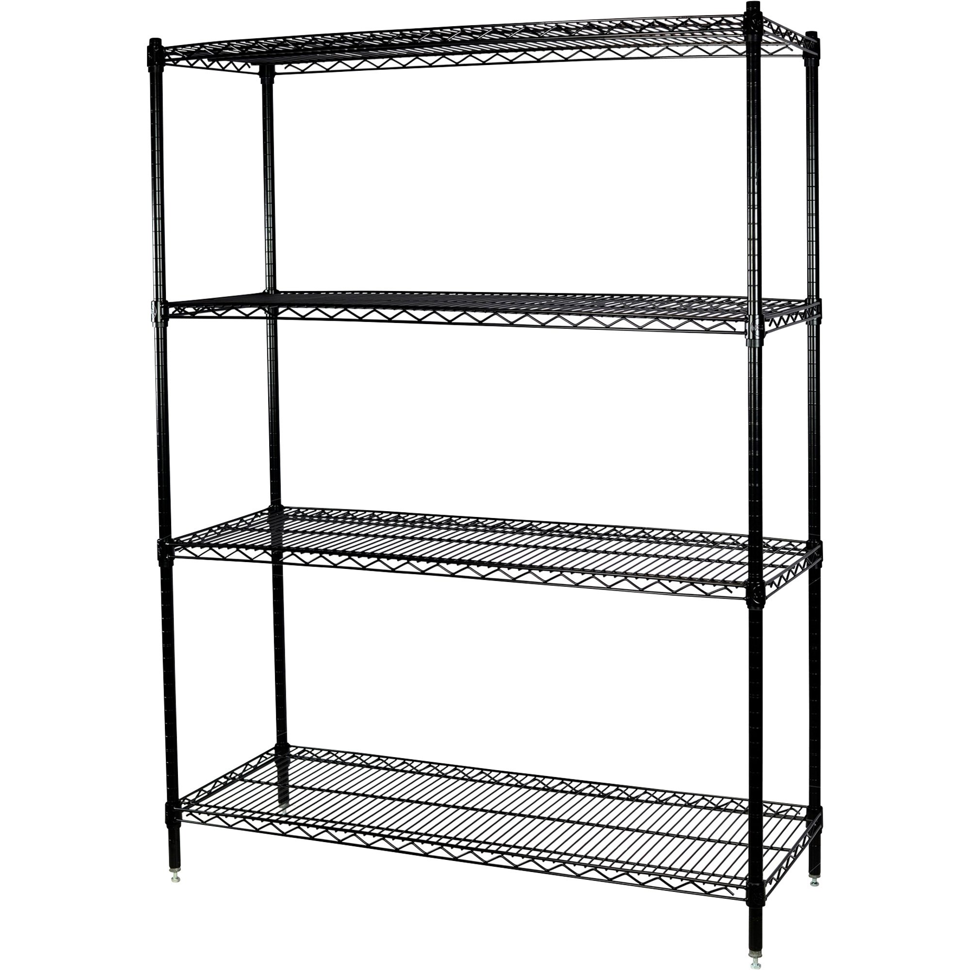 StorageMax Black Wire Shelving System — 60in.W x 24in.D x 86in.H, 4 ...