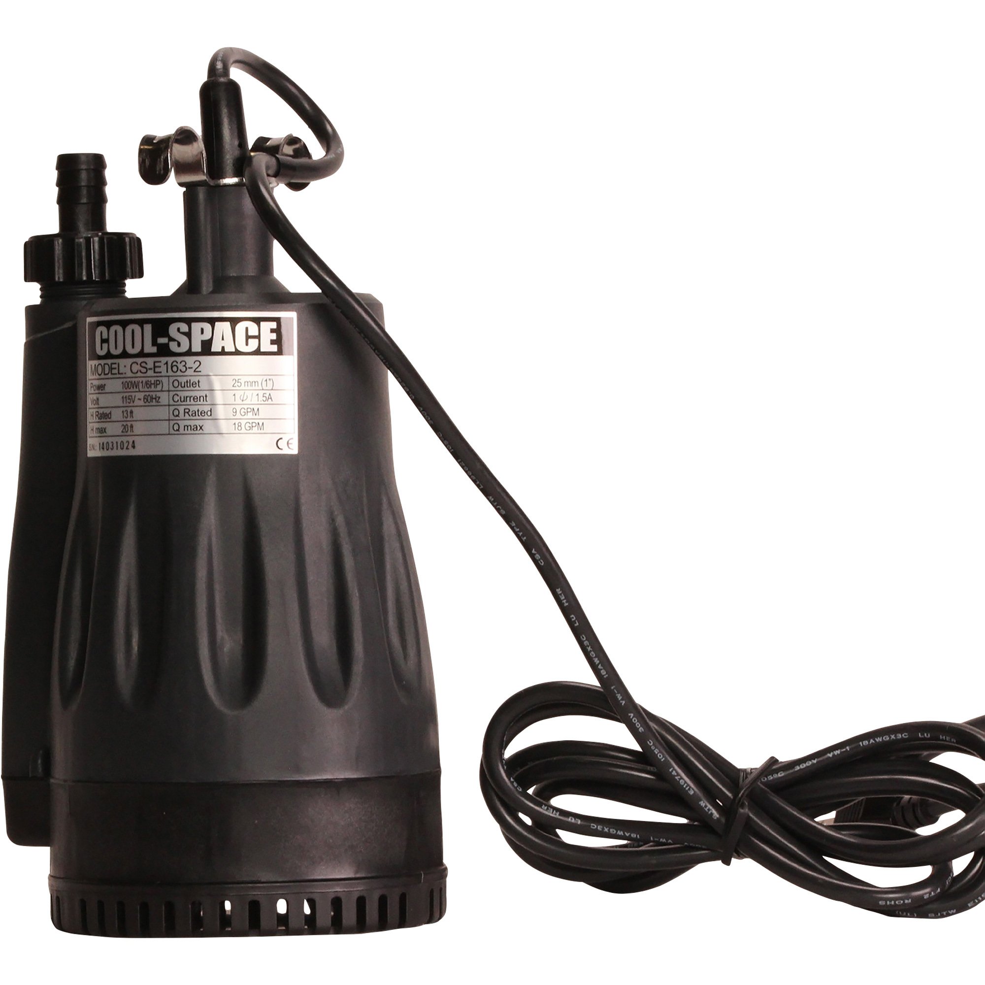 Cool-Space Evaporative Cooler Pump with Low Water Shutoff — 100 Watts ...