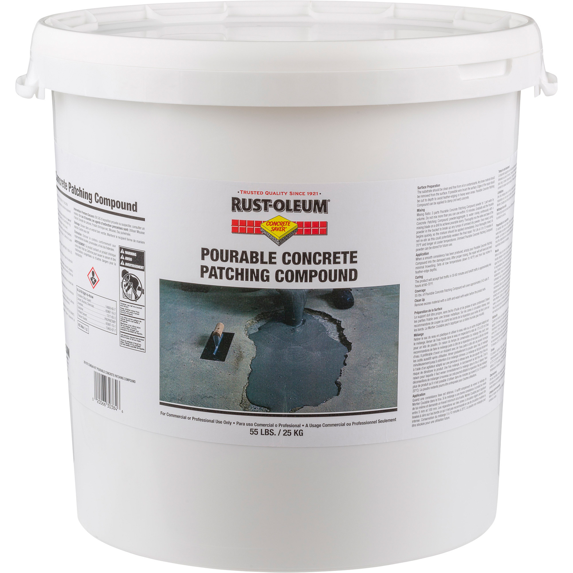 Rust-Oleum Pourable Concrete Patching Compound, (1) 55-Lb. Kit ...