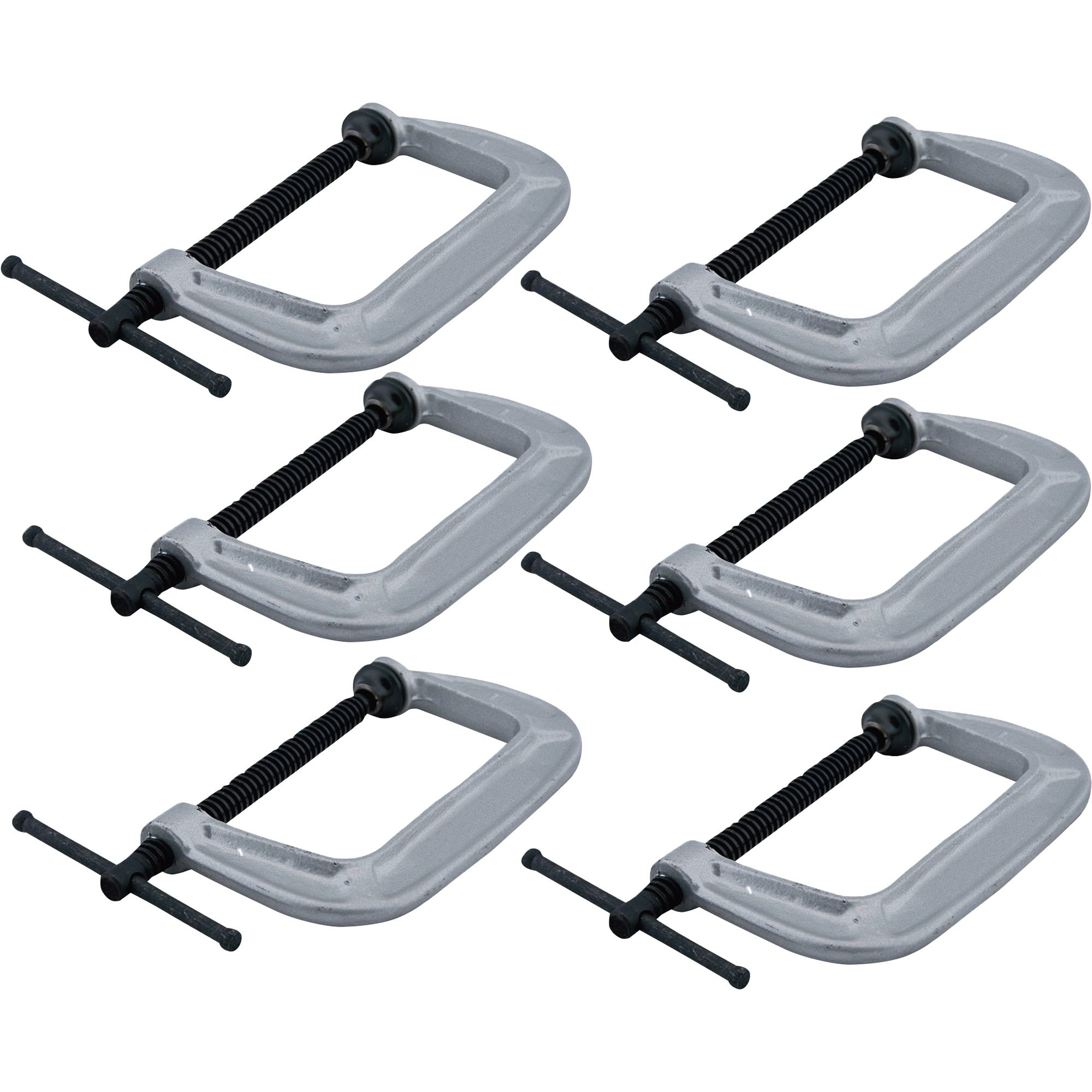 WEN, C-Clamps w/ 6in. Jaw Opening and 2.75in. Throat, 2pc, Pieces (qty ...