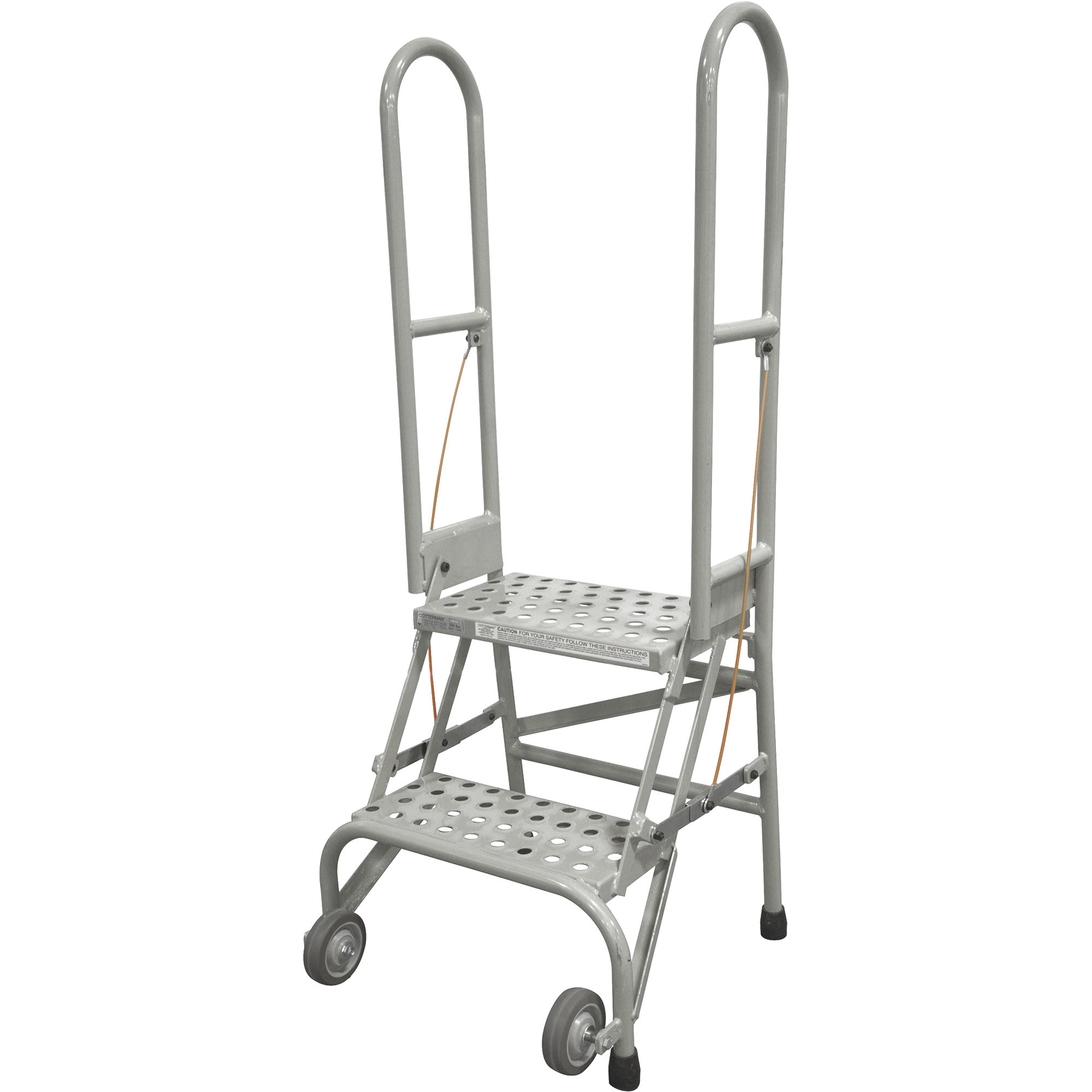 Cotterman Rolling Steel Ladder — 450-Lb. Capacity, 14-Step Ladder ...