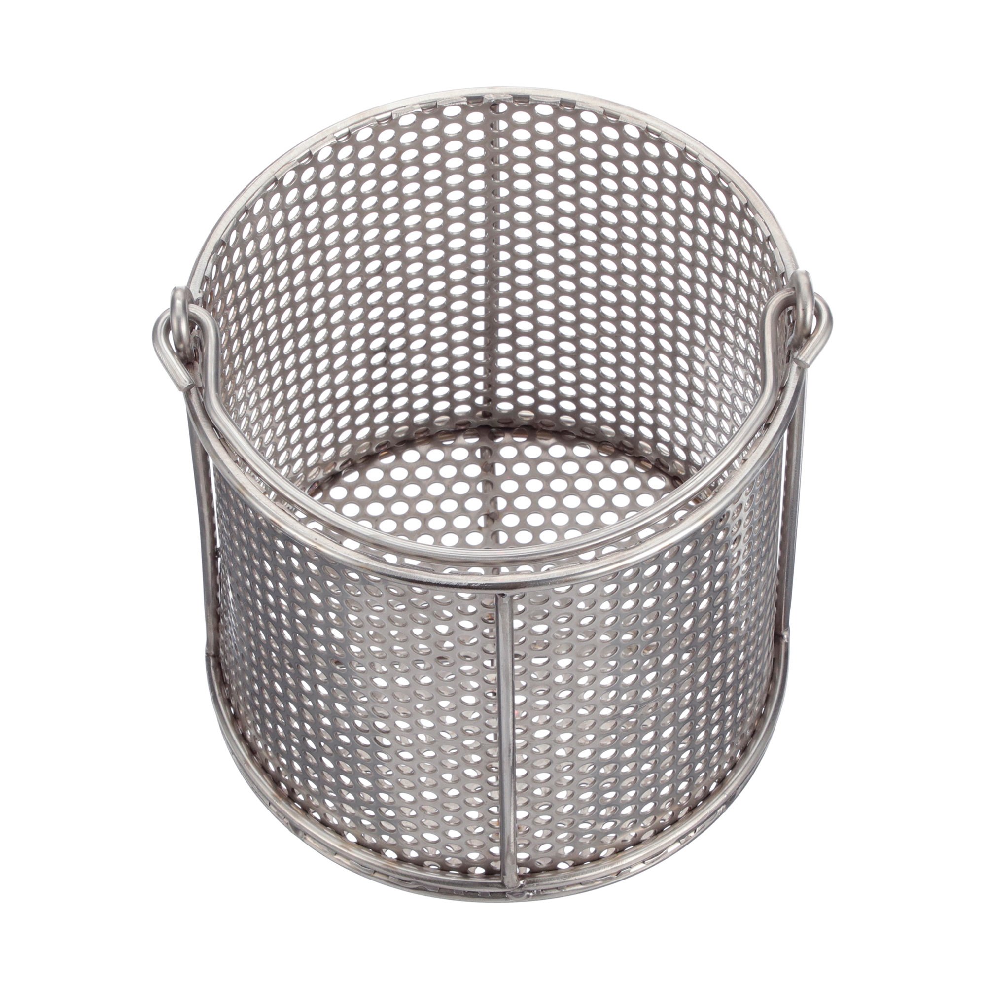 Marlin Round Stainless Steel Mesh Basket with Handle – 8.63in. Diameter ...
