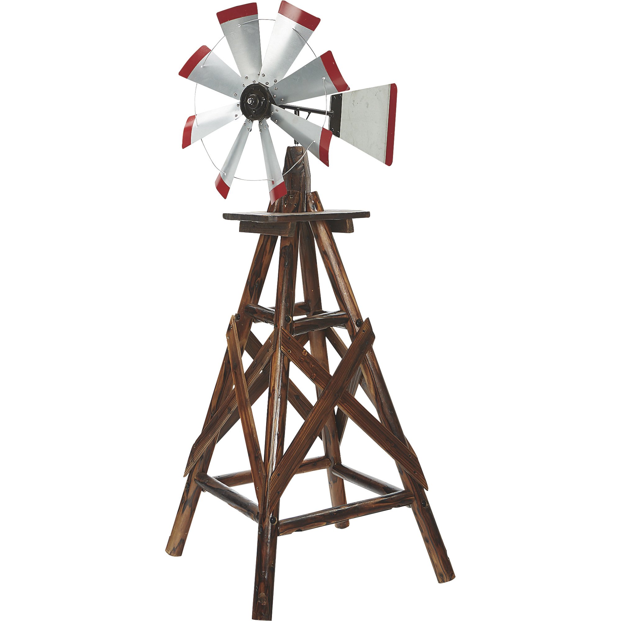 Char-Log 6ft. Ornamental Wood Windmill | Northern Tool
