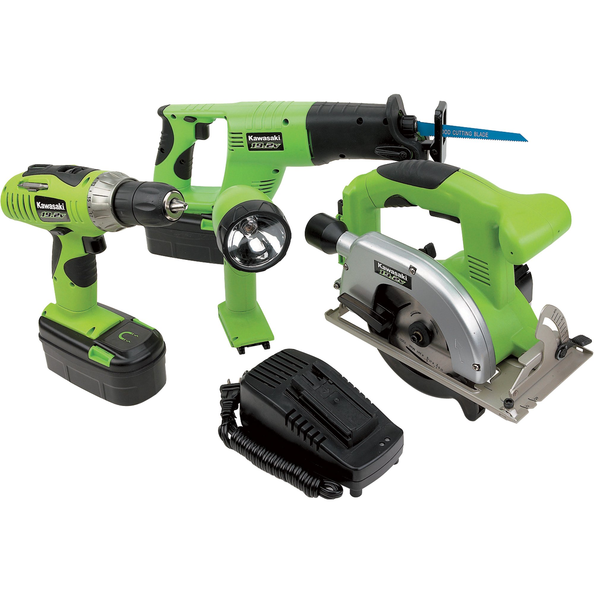Kawasaki Green Series Cordless Combo Tool Kit — 4-Pc., 19.2 Volt ...