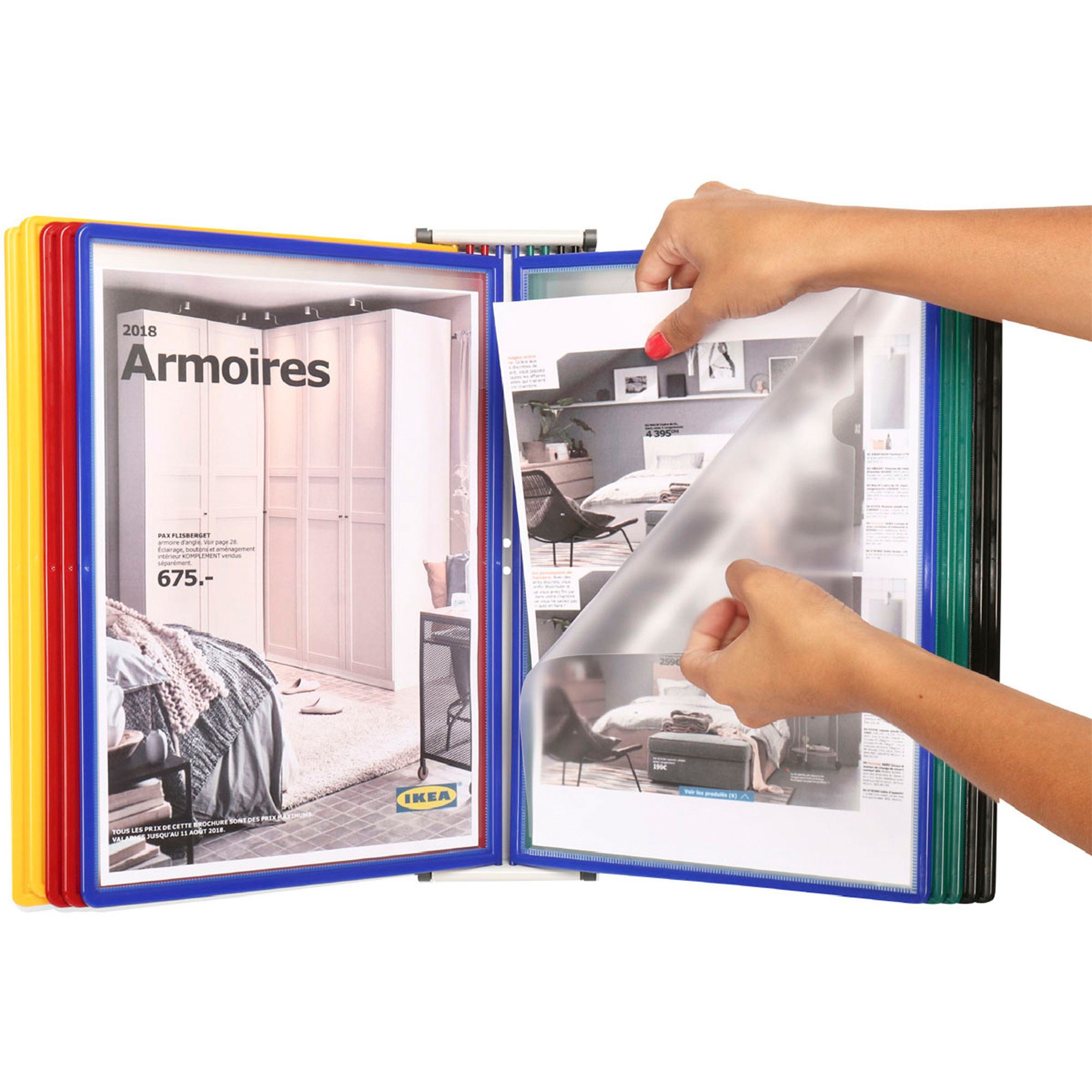 Tarifold 10-Pocket, 20-View, Easy-Load Wall Mount Document Display ...