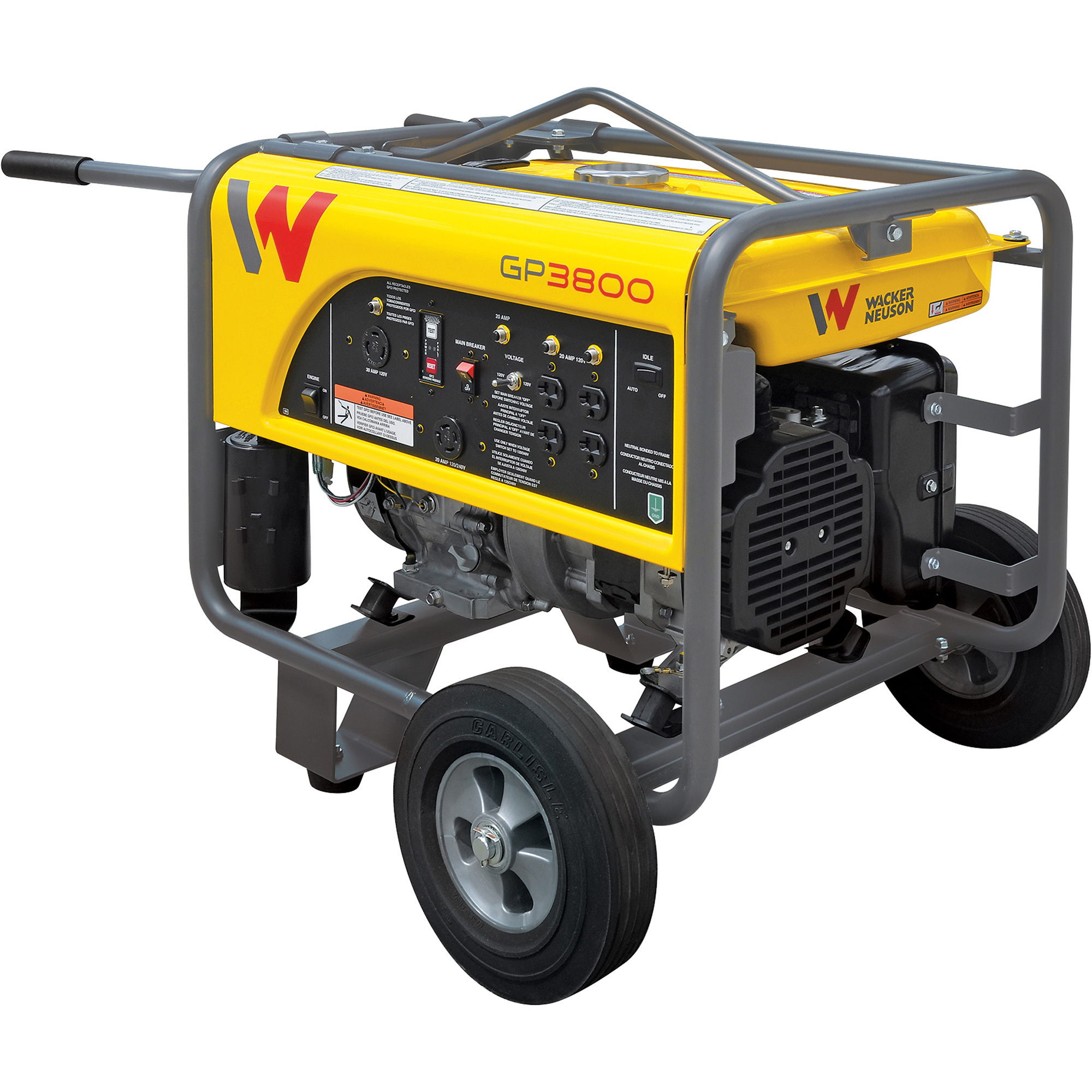 Wacker Neuson Portable Generator, 3800 Surge Watts, 3400 Rated Watts ...