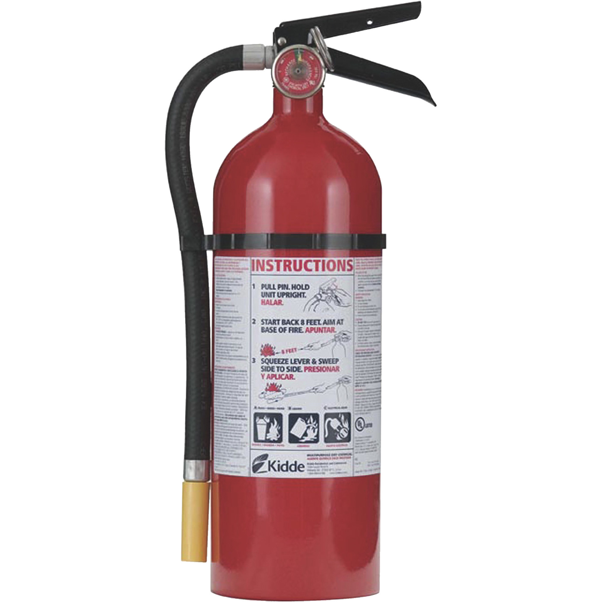 Kidde ABC Fire Extinguisher, 5-Lb., With Strap Mounting Bracket, Model ...