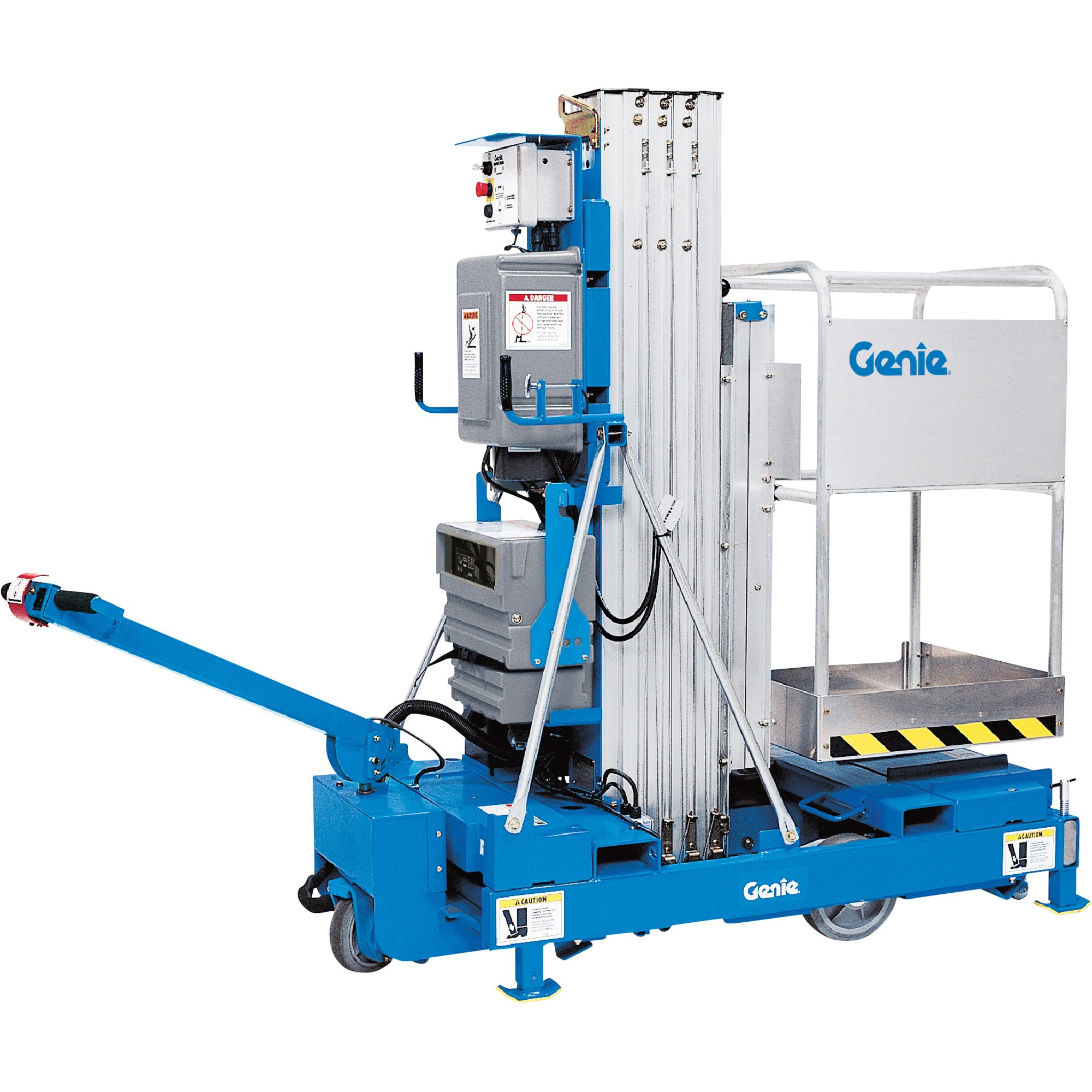 Genie Industrial AC Powered Work Platform with Sliding Mid-Rail Entry ...