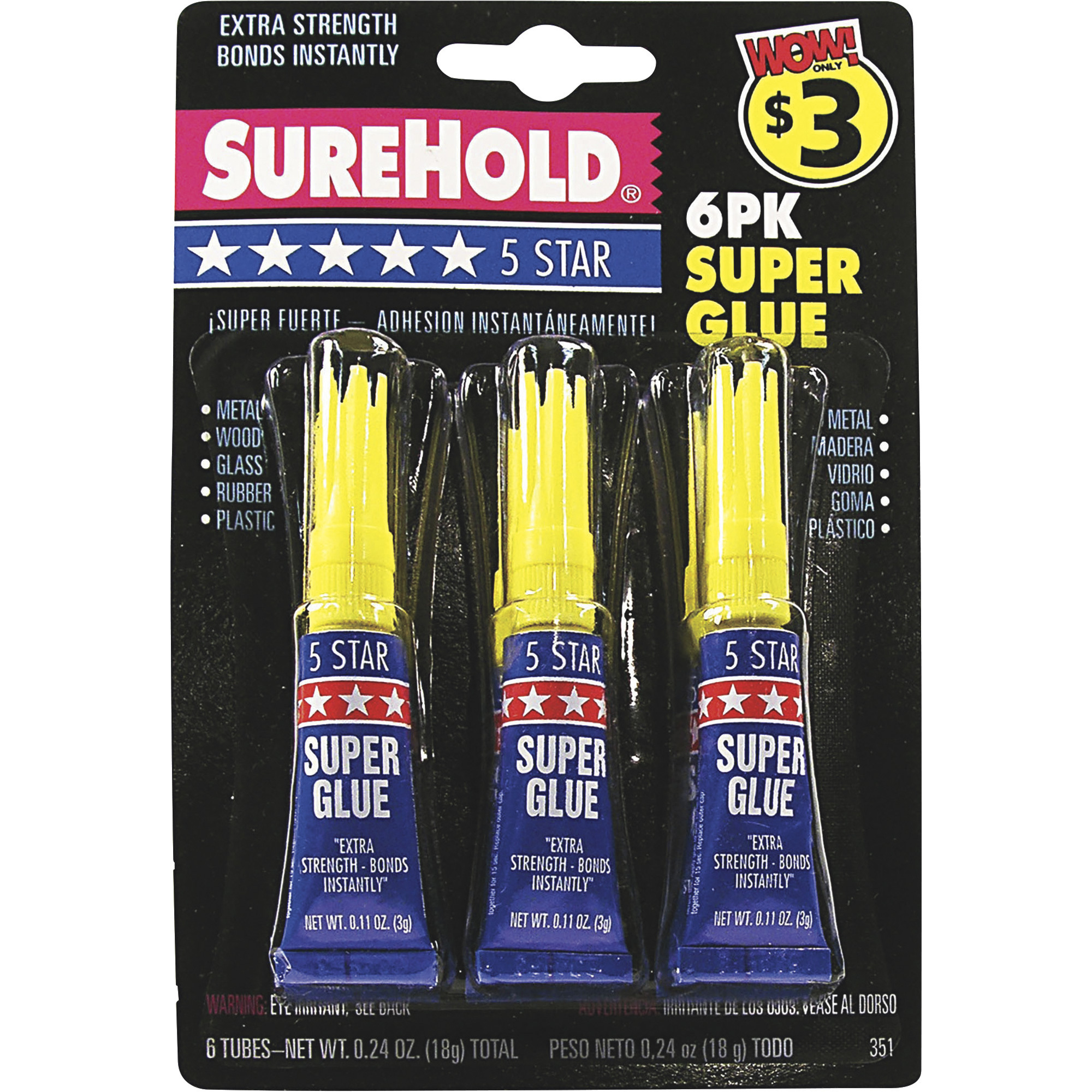 SureHold Super Glue, Six 0.10-Oz. Tubes | Northern Tool