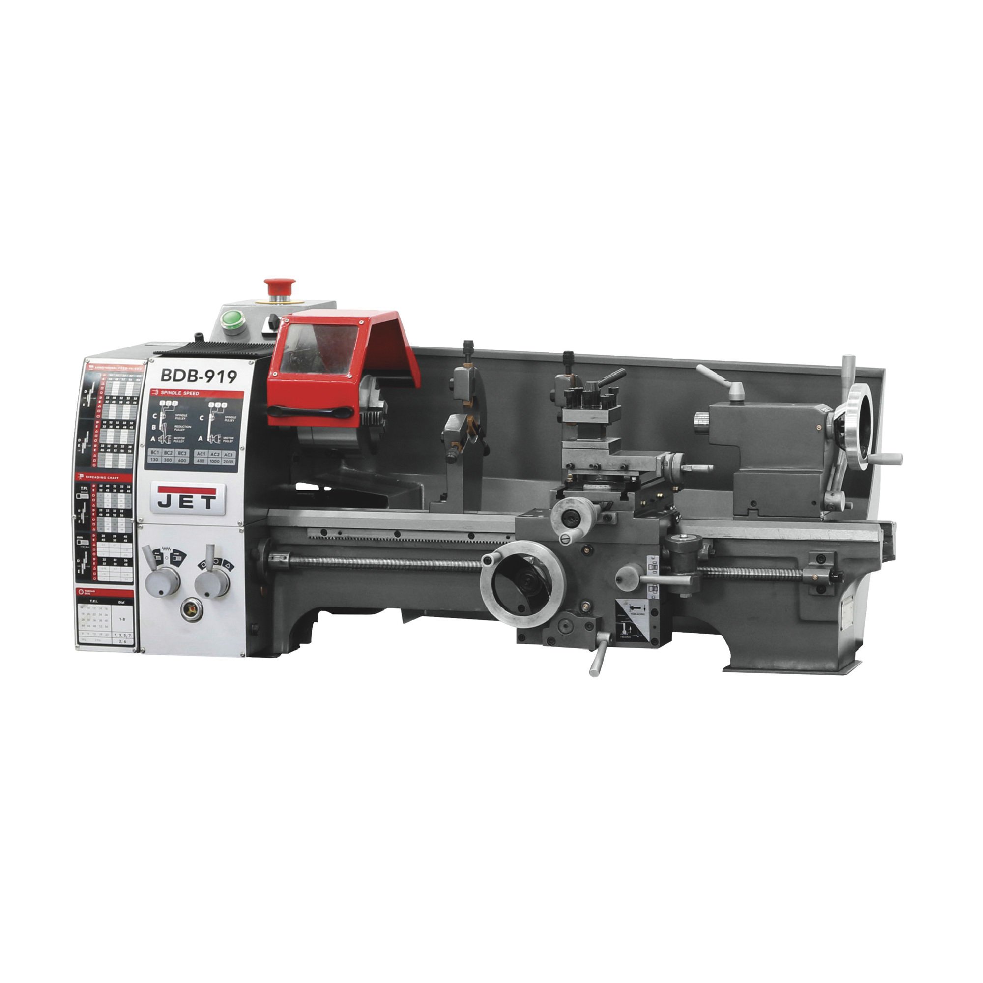 JET Belt Drive Bench Lathe with Stand, 9in. x 20in., Model# BD-920W ...