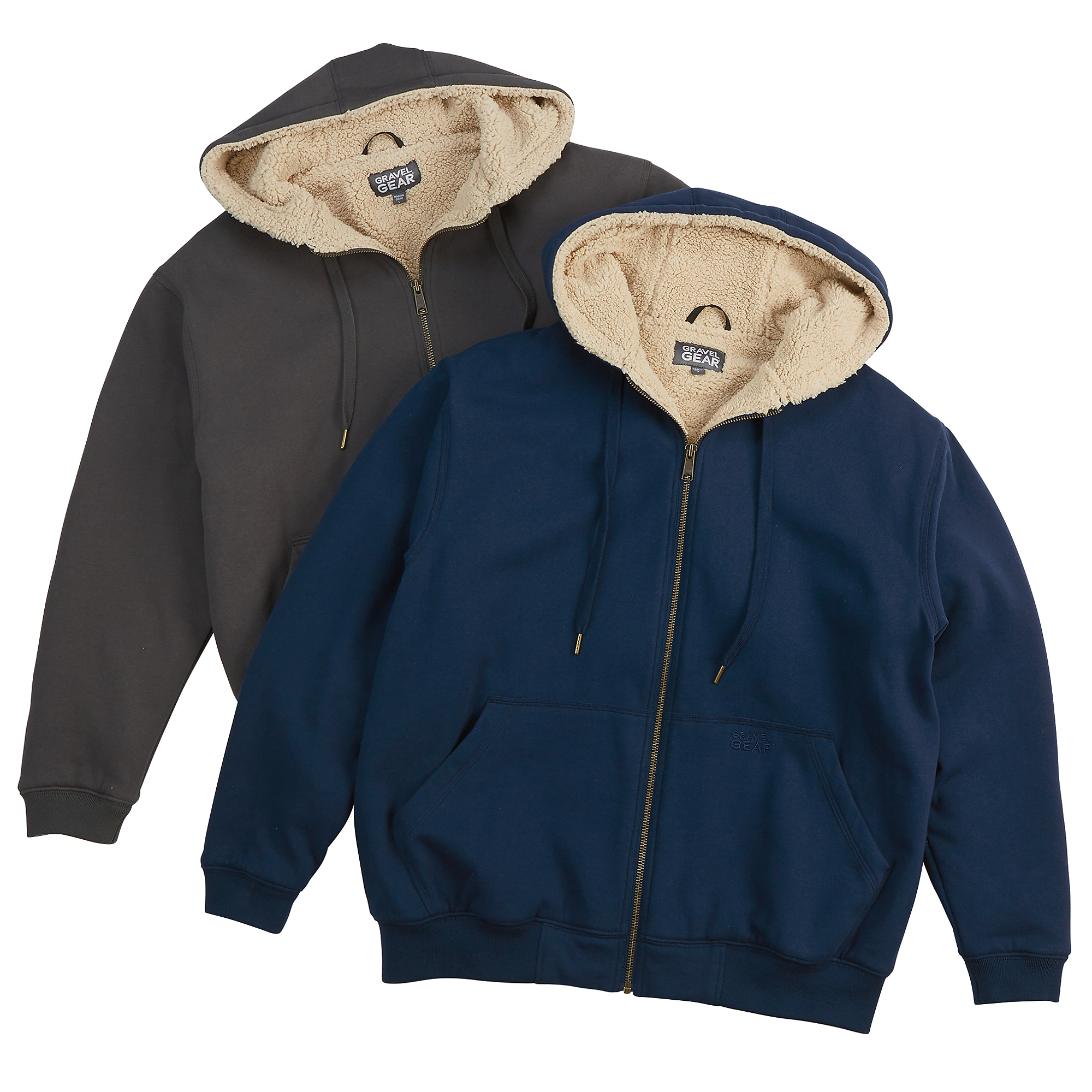 Gravel Gear Men's Sherpa-Lined Full-Zip Hooded Sweatshirt | Northern Tool