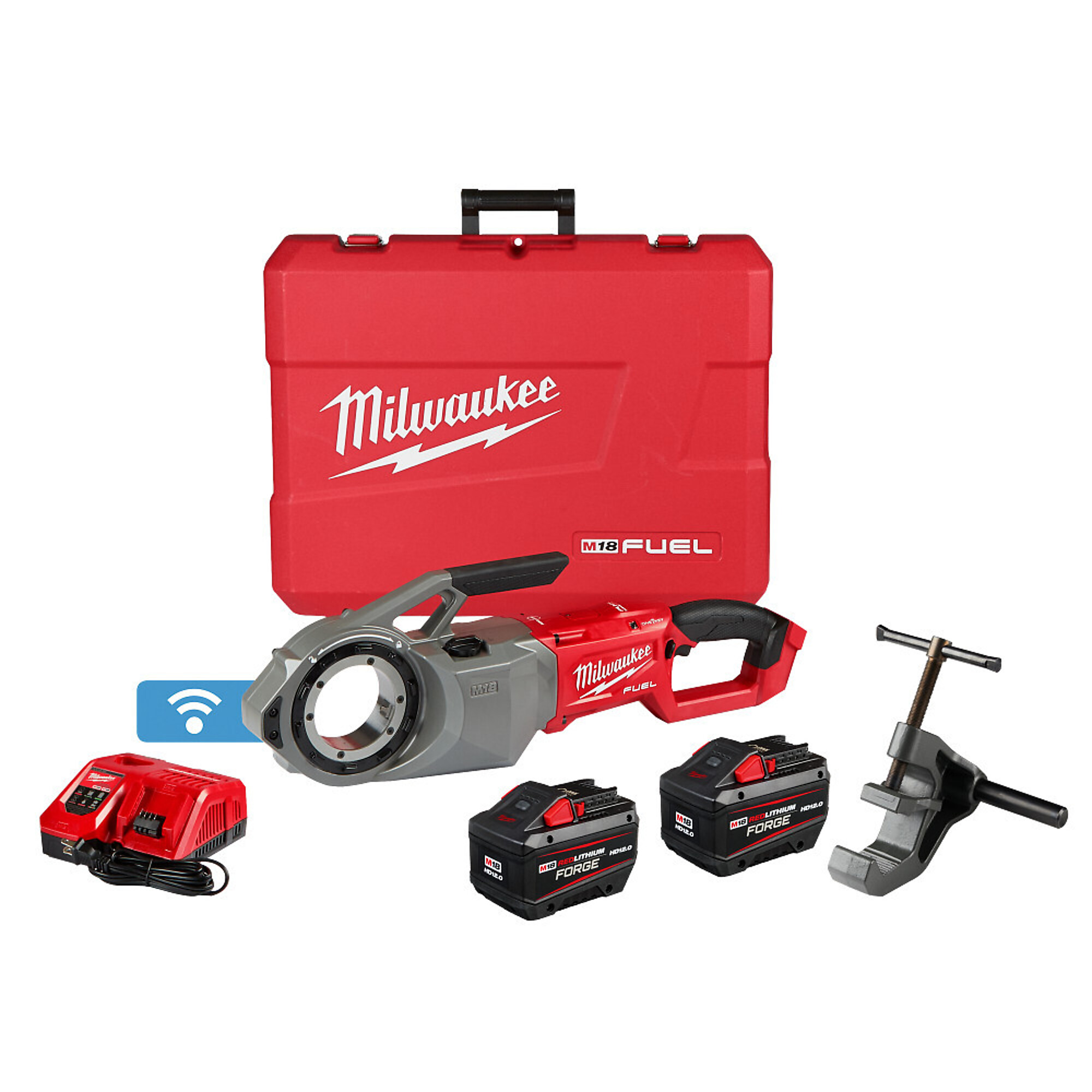 Milwaukee M18 FUEL Cordless Pipe Threader with ONE-KEY Kit, Model# 2874 ...