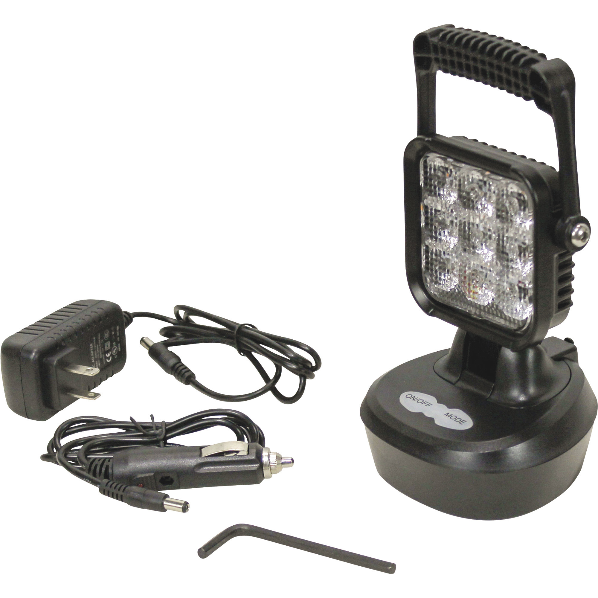 Tiger LED Round Flashing/Flood Rechargeable Work Light with Magnetic ...