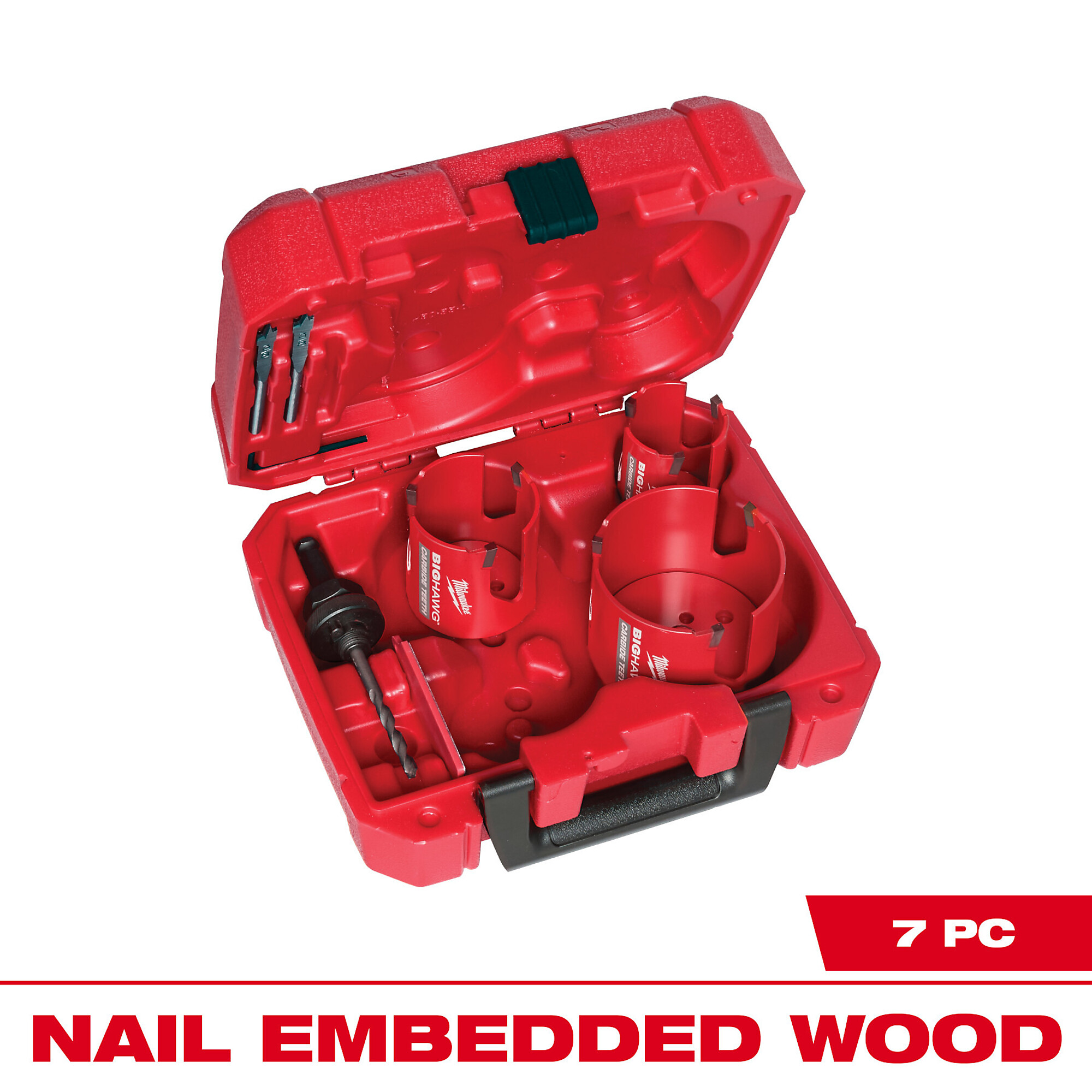 Milwaukee Big Hawg with Carbide Teeth Hole Saw Kit — 7-Pc., Model# 49 ...