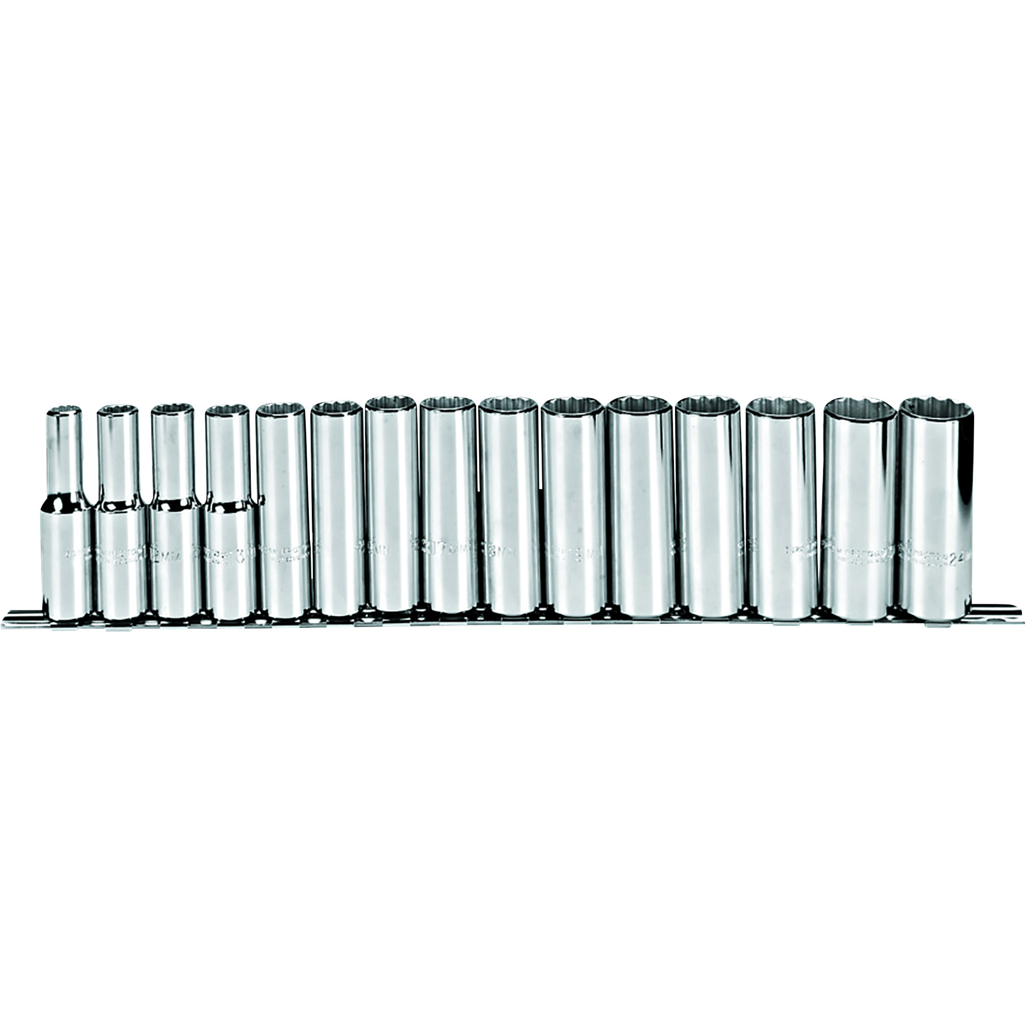 Wiha, 22PC Standard Deep Socket Tray Set - SAE, Measurement Standard ...