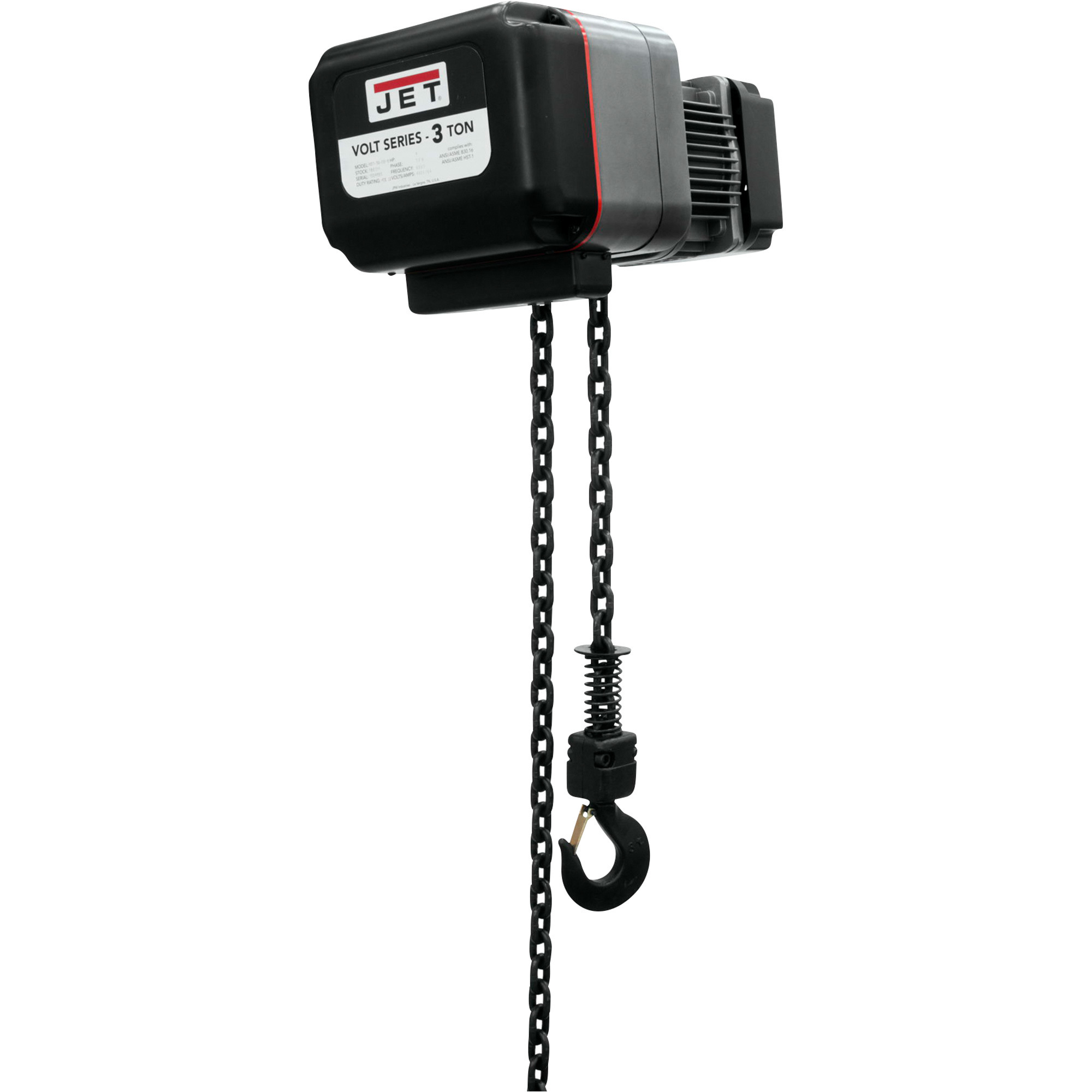 JET 1SS Electric Chain Hoist — 1-Ton Capacity, 15ft. Lift, 1-Phase ...