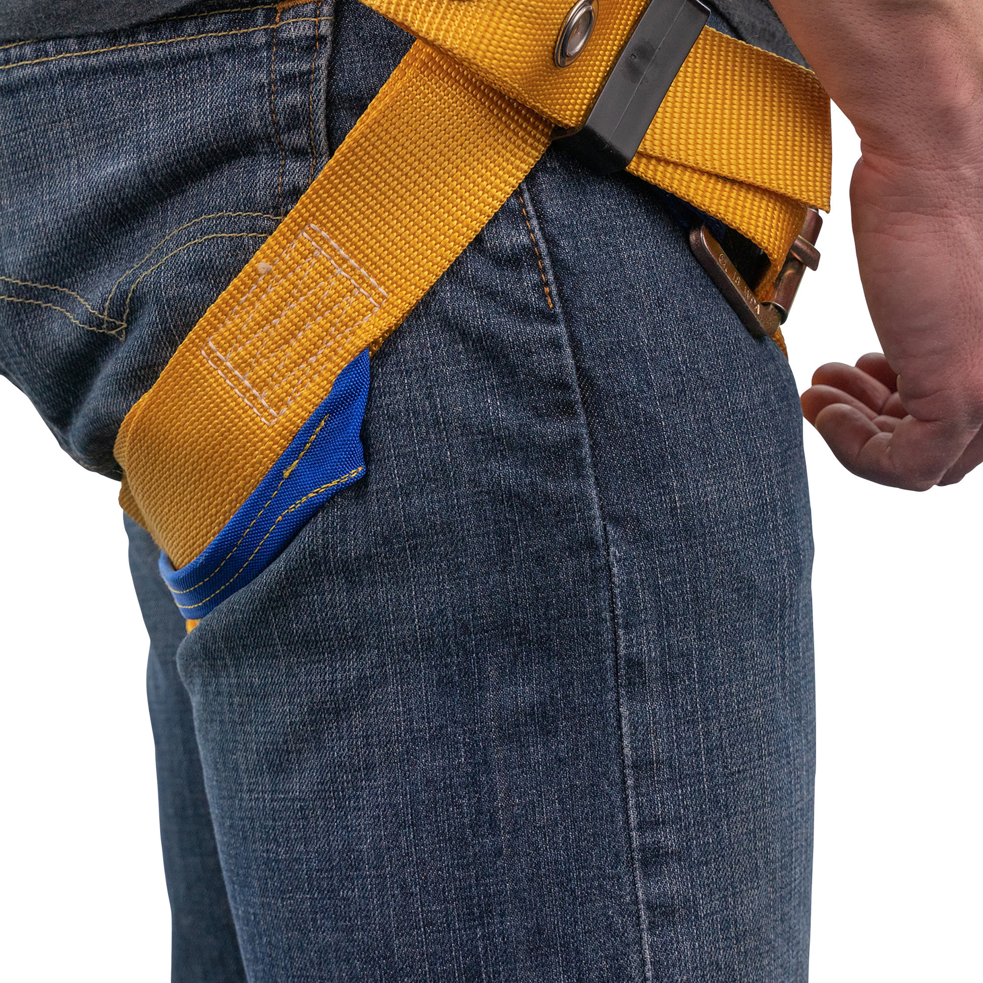 Safe Works Professional Safety Harness with 3 D-Rings — Yellow/Black ...