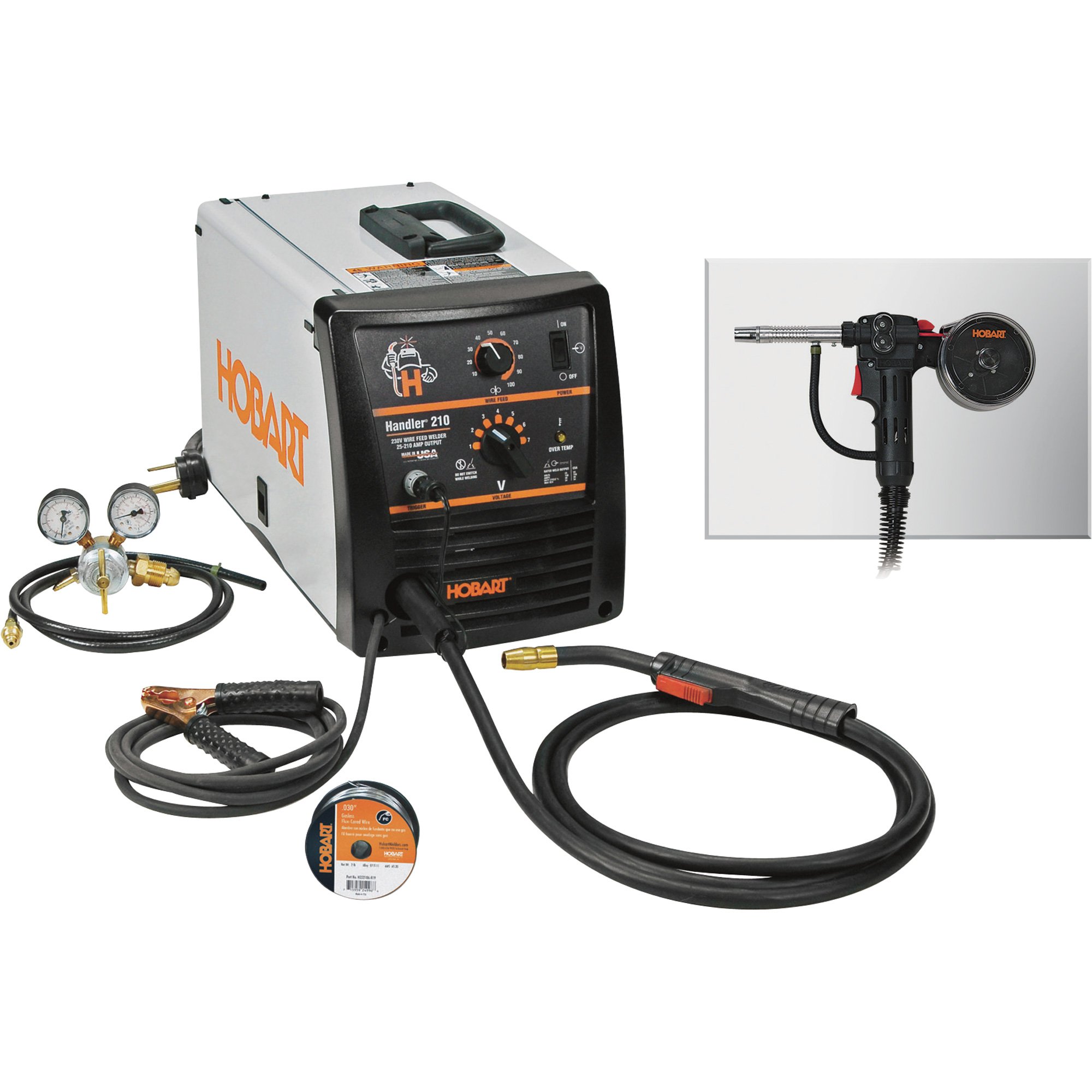 Hobart Handler 210 230V Flux Cored/MIG Welder with Included 10-Ft ...