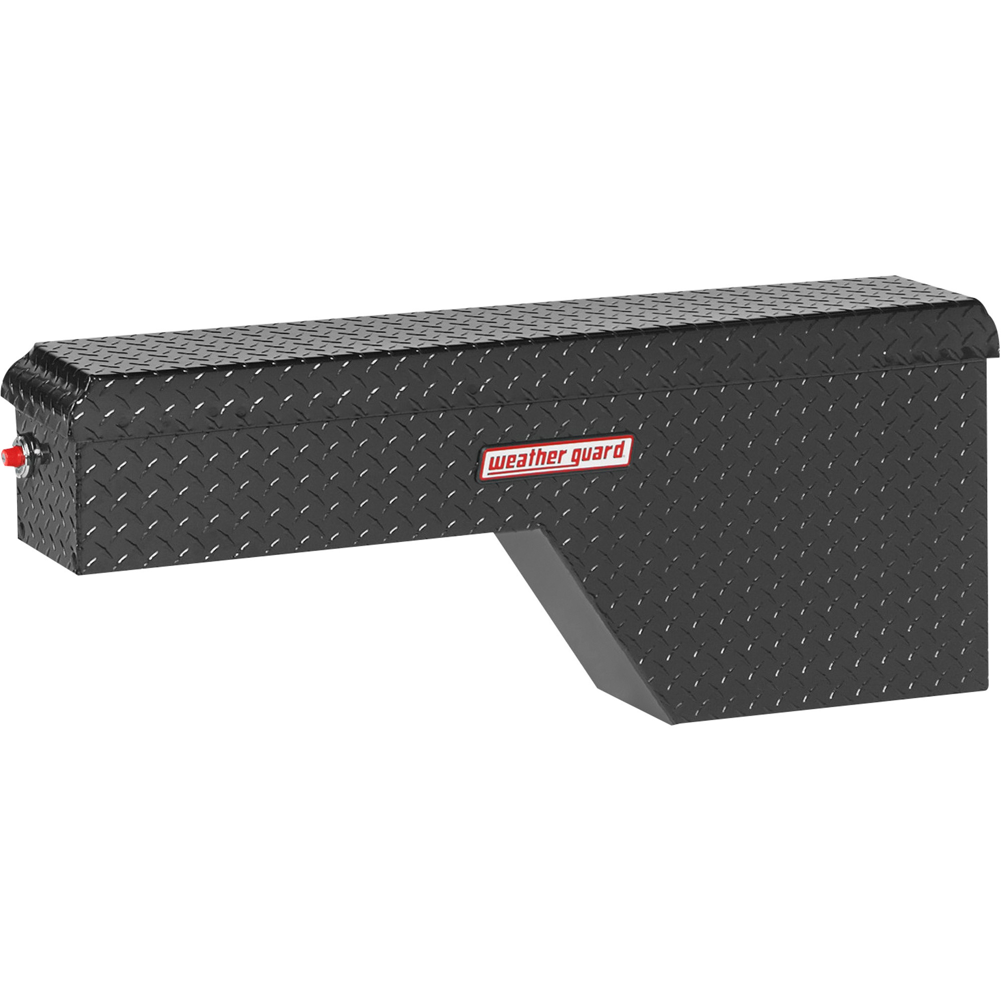 Weather Guard Wheel Well Truck Tool Box, Aluminum, Black Diamond Plate ...