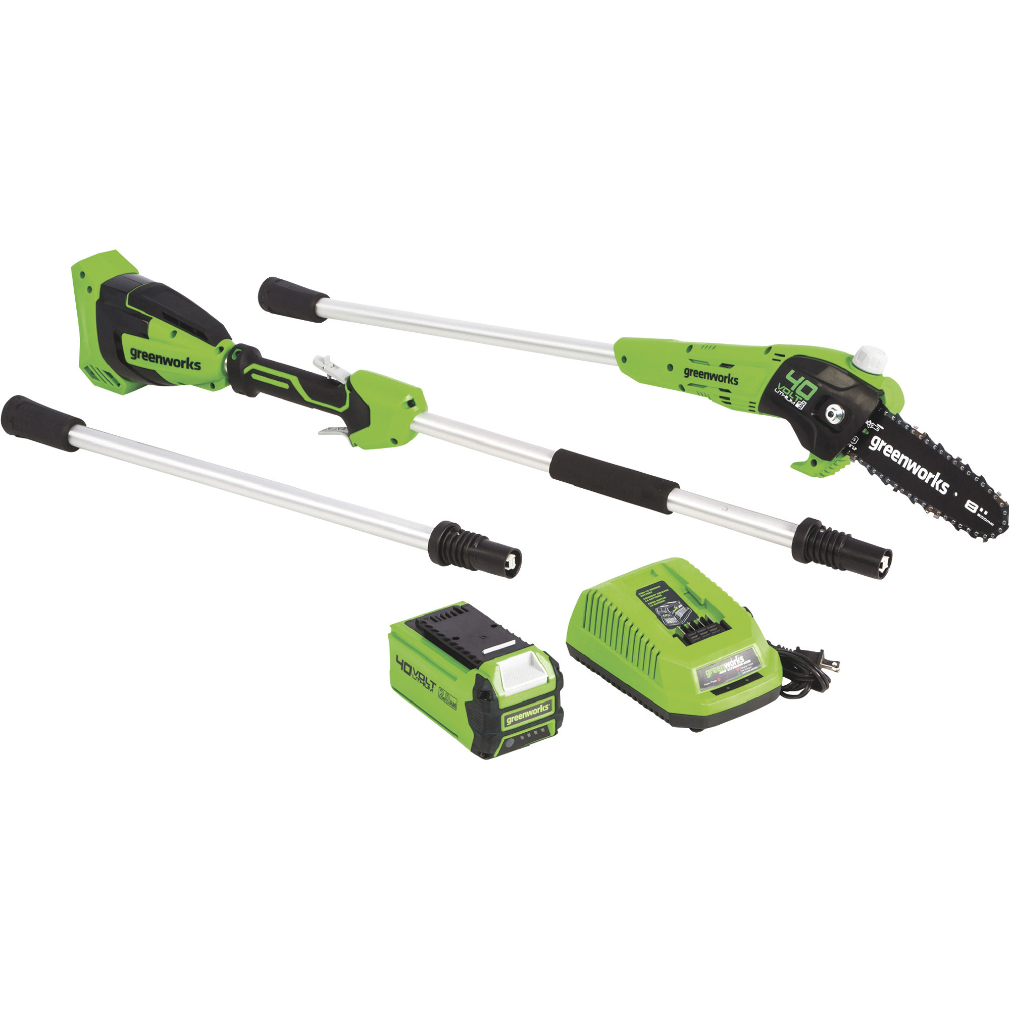 Greenworks 40V G-Max Cordless Lithium-Ion Pole Saw, 8in. Bar, Model ...