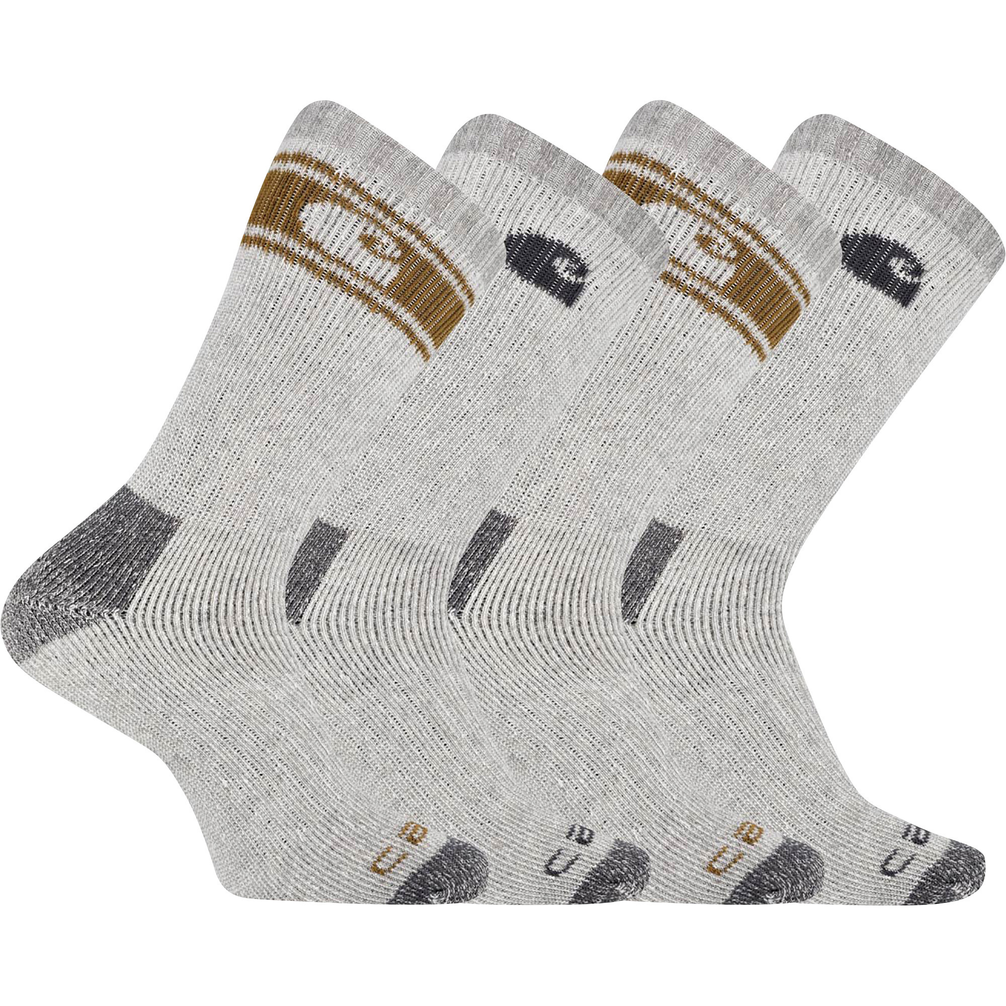 Carhartt Men’s Acrylic Thermal Socks – 4 Pairs, Gray, Large, Model ...