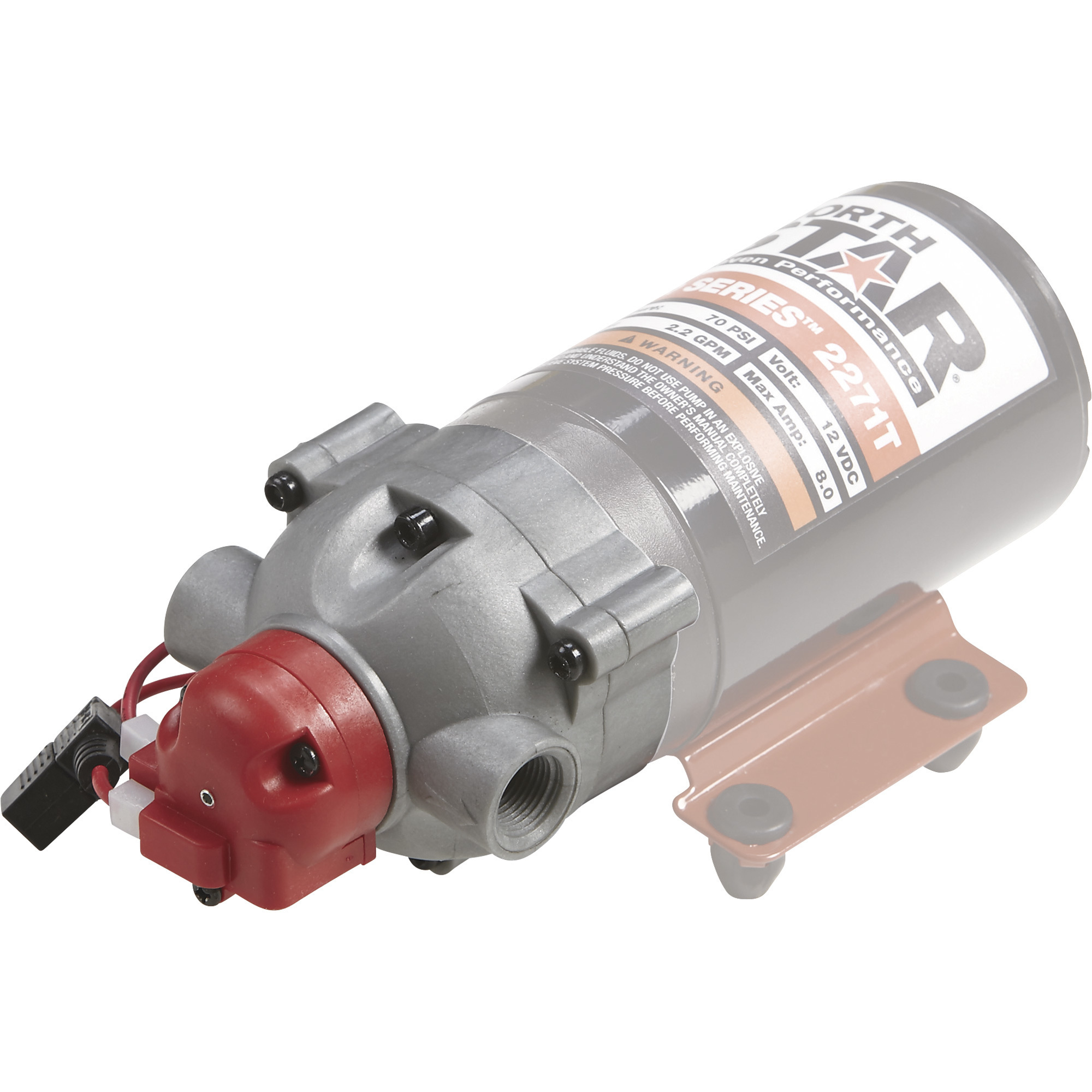 NorthStar Replacement Sprayer Pump Head, 3/8in. NPT Ports, 2.2 GPM, 70 ...