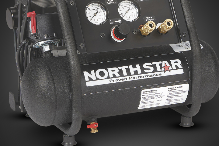 NorthStar Portable Quiet Electric Air Compressor, 1 HP, 2-Gallon, 2.4 ...