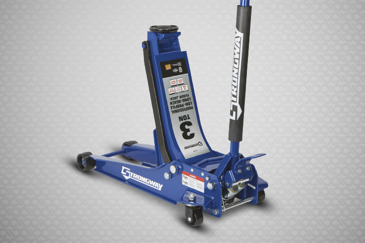 Strongway Long-Reach Low-Profile Professional Service Floor Jack, 3-Ton ...
