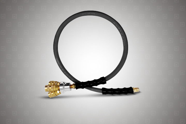 Klutch Professional Lead-In/Whip Hose with 3-Way Coupler, 3/8in. x 3ft ...