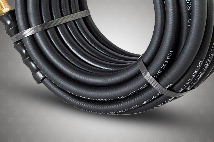 Klutch Rubber Air Hose, 3/8in. x 50ft., 300 PSI | Northern Tool
