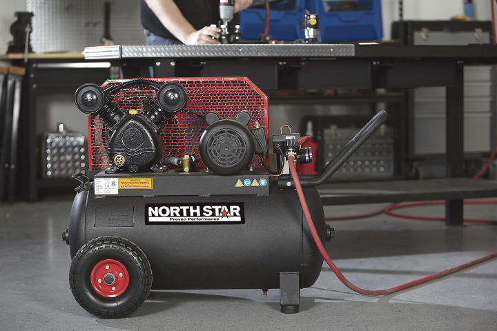 NorthStar Single-Stage Portable Electric Air Compressor, 2 HP, 20 ...