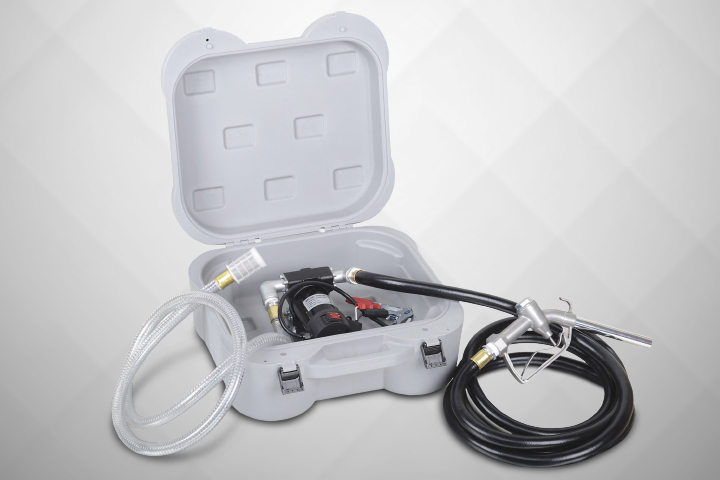 Roughneck Portable 12V Diesel Fuel Transfer Pump Kit with Hose, 10 GPM ...