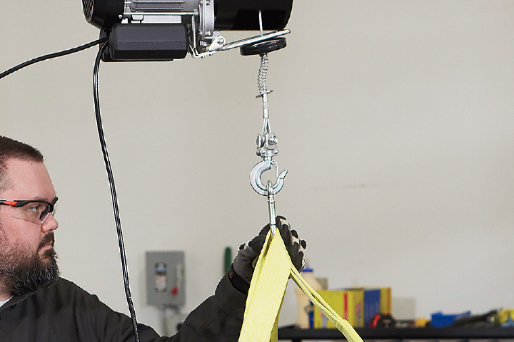 Strongway Electric Cable Hoist, 1100-Lb. Single-Line Capacity/2200-Lb ...