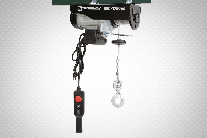 Strongway Electric Cable Hoist, 880-Lb. Single-Line Capacity/1760-Lb ...